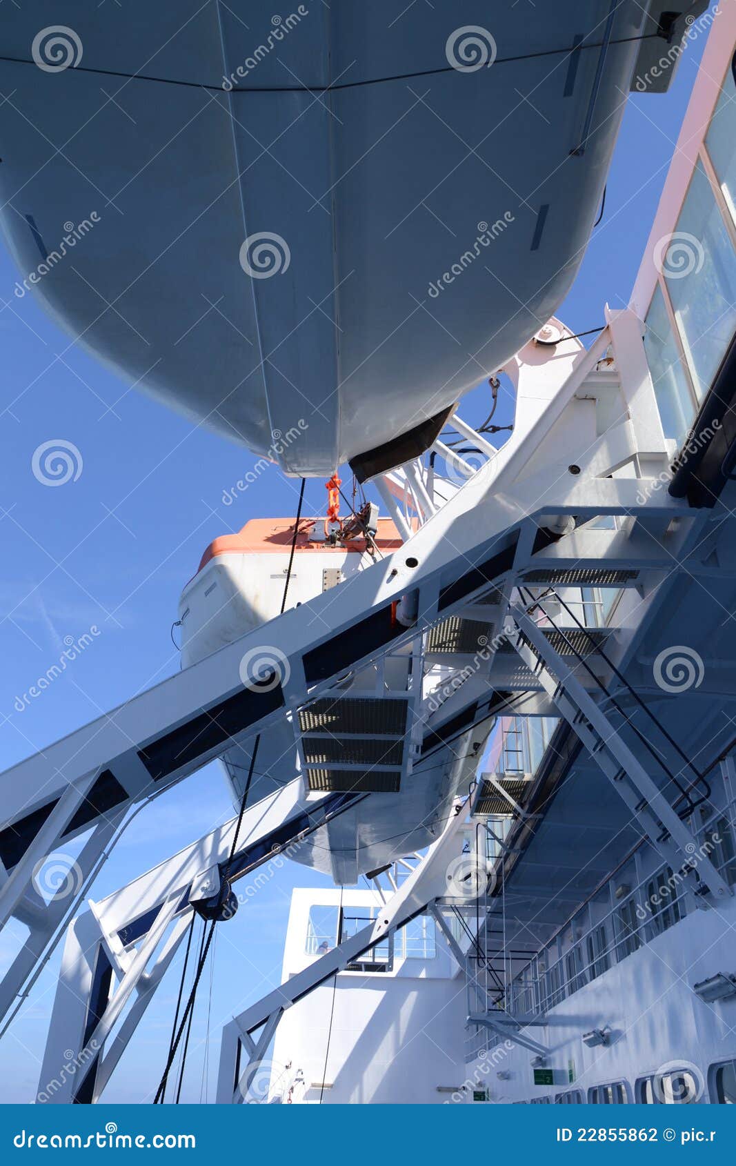 Passenger ship life boats stock photo. Image of davits - 22855862
