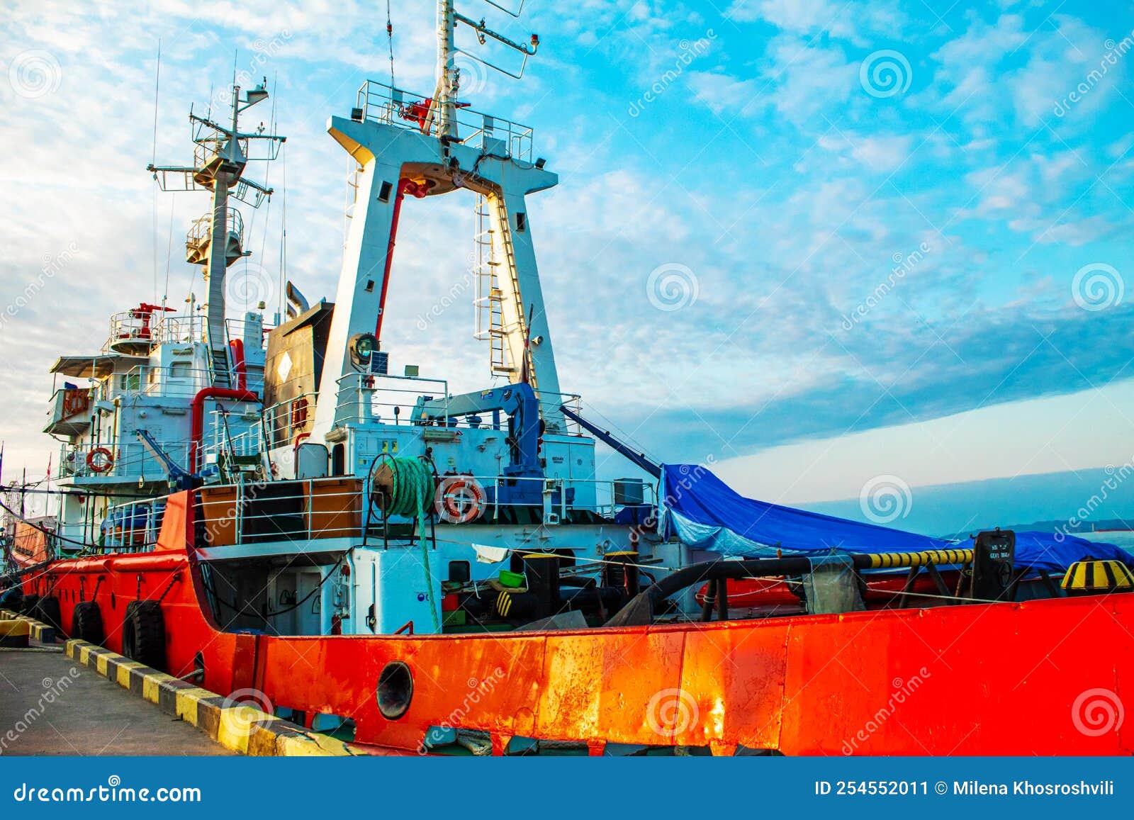 The Passenger Ship in Port. Selective Focus Stock Image - Image of ...