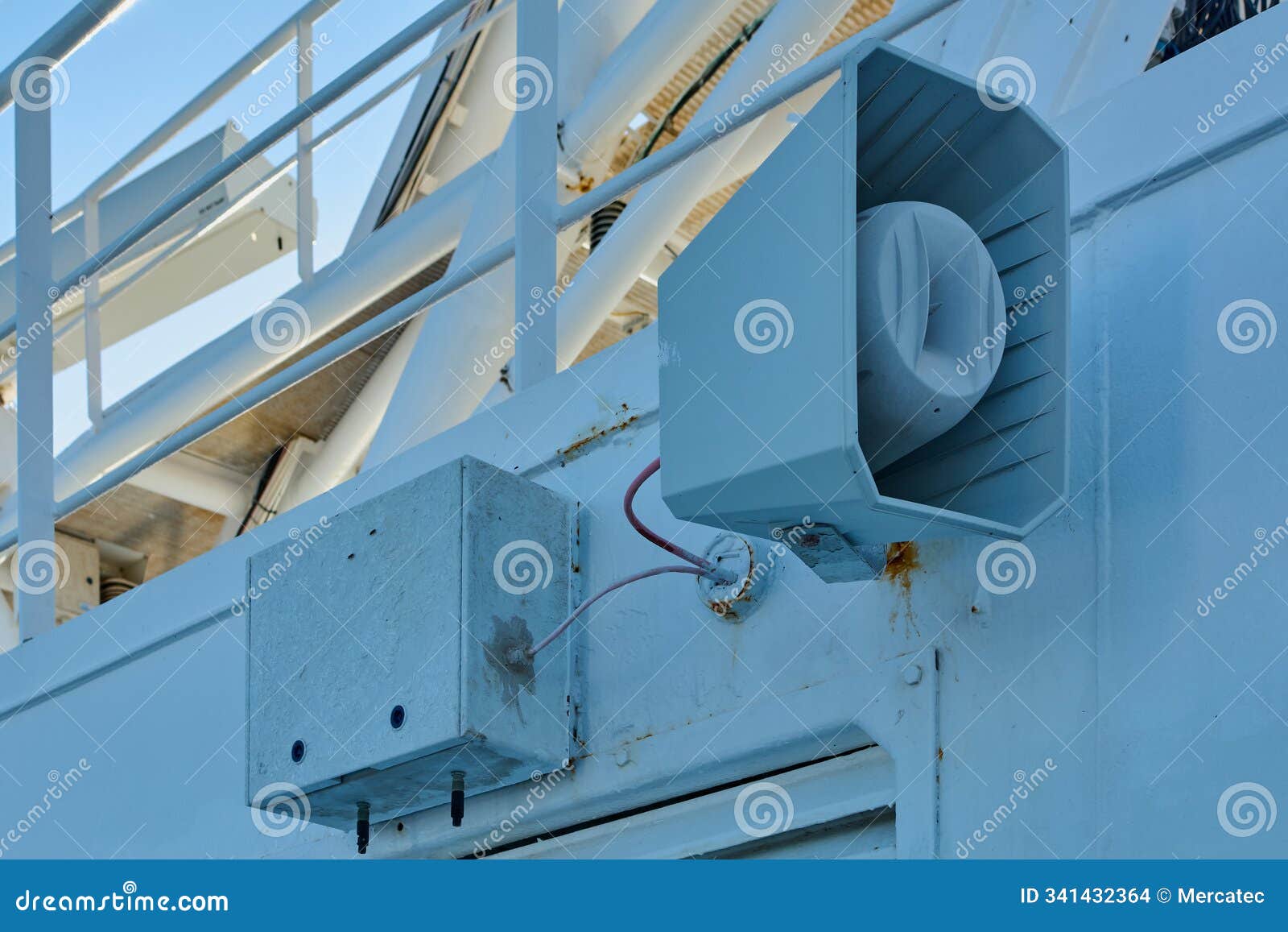 Marine Emergency Speaker with Junction Box Stock Photo - Image of ...