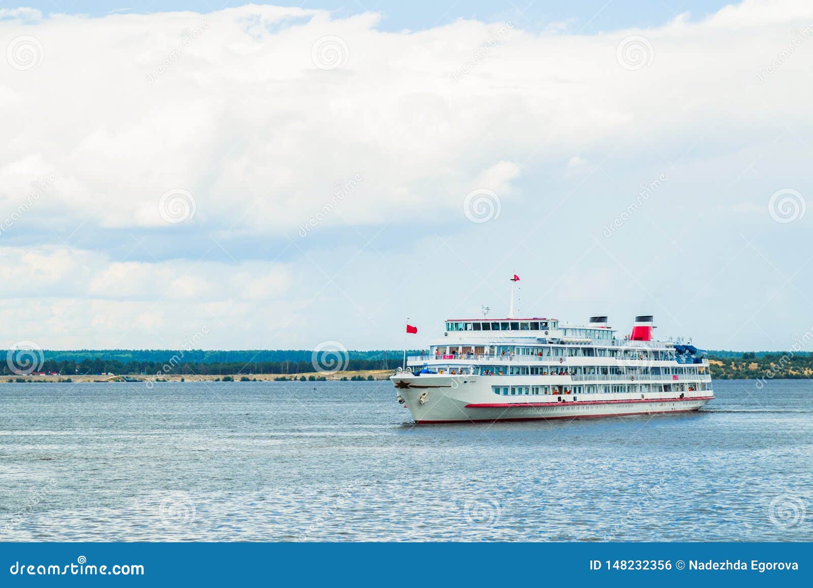 Passenger Ship is on a River Editorial Photo - Image of trip, journey ...