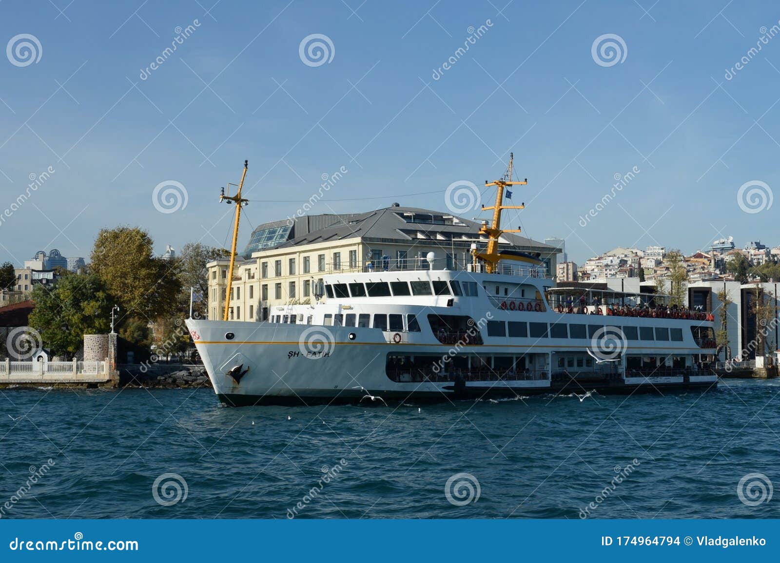 Passenger Ship SH-FATIH in the Bosphorus Strait Editorial Stock Image ...