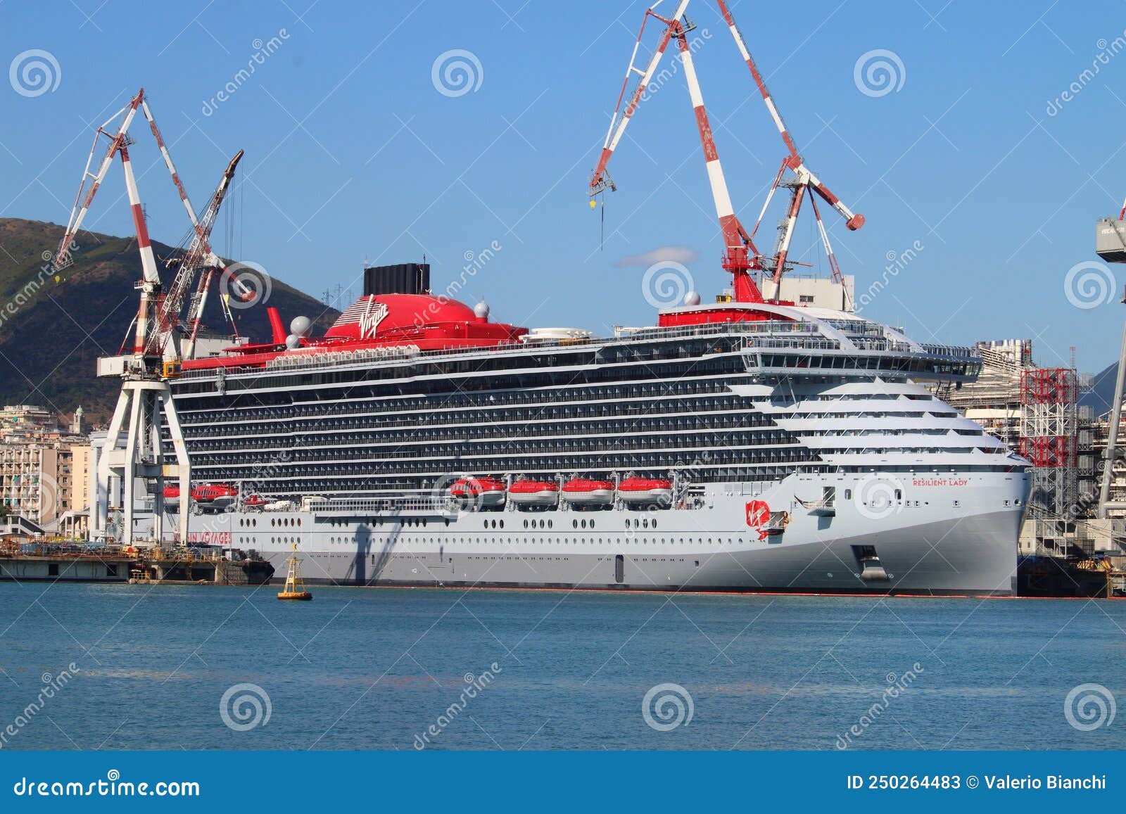Passenger Ship Under Construction Inside the Genoa Sestri Ponente ...