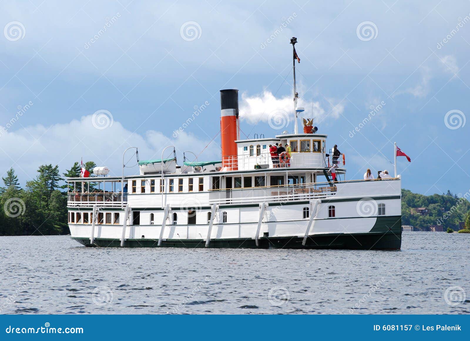 Passenger steam ship stock image. Image of boat, muskoka - 6081157