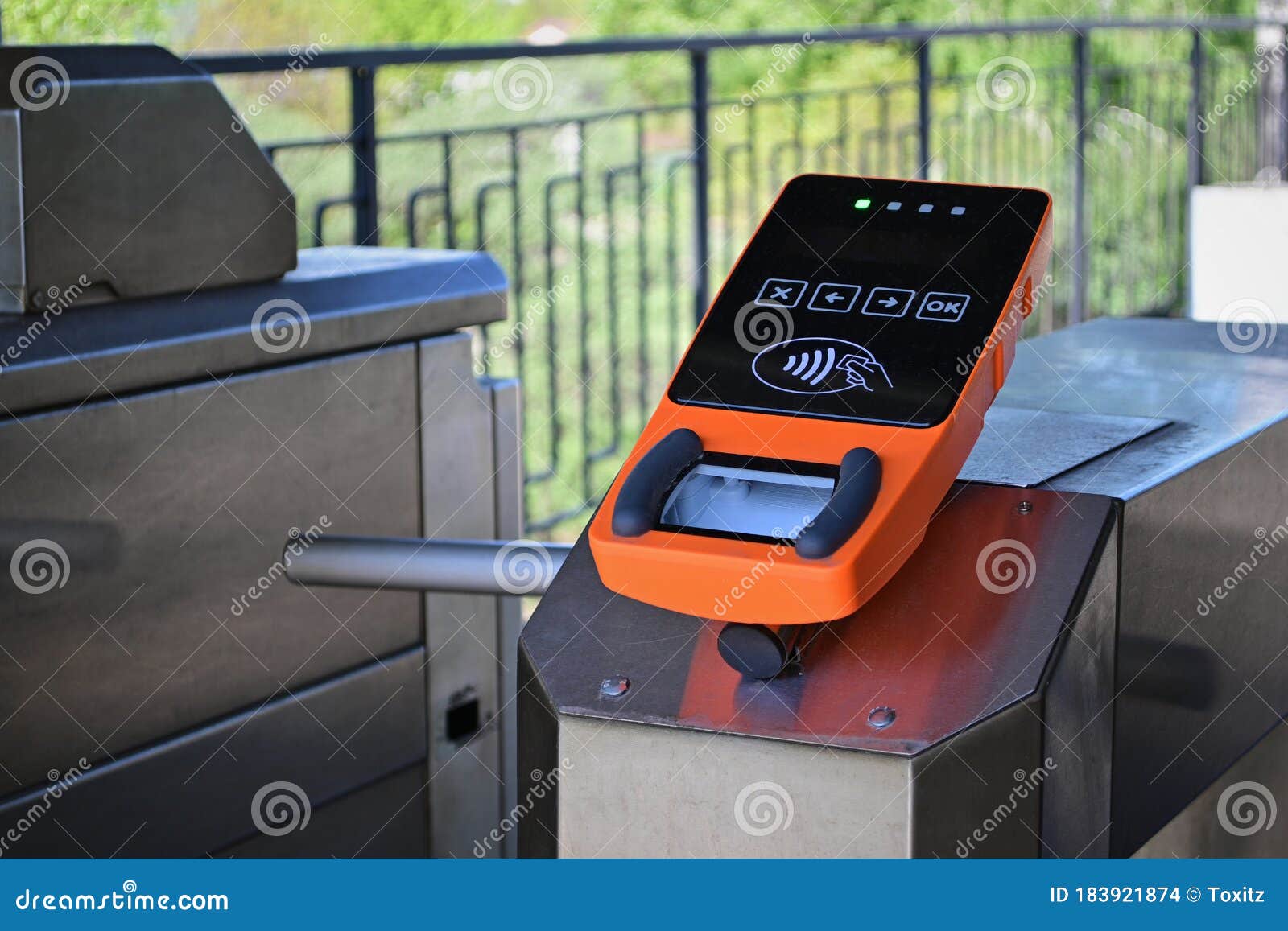 Passenger Tickets Validator for Train, Transport Payment System Stock ...