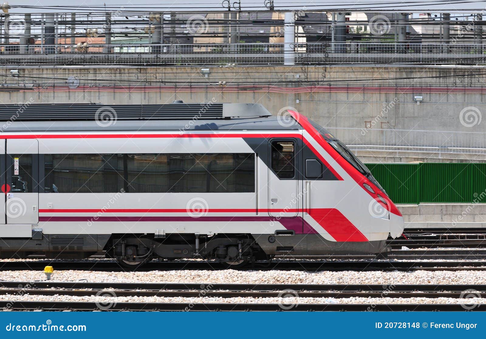 Passenger train stock photo. Image of horizontal, railway - 20728148