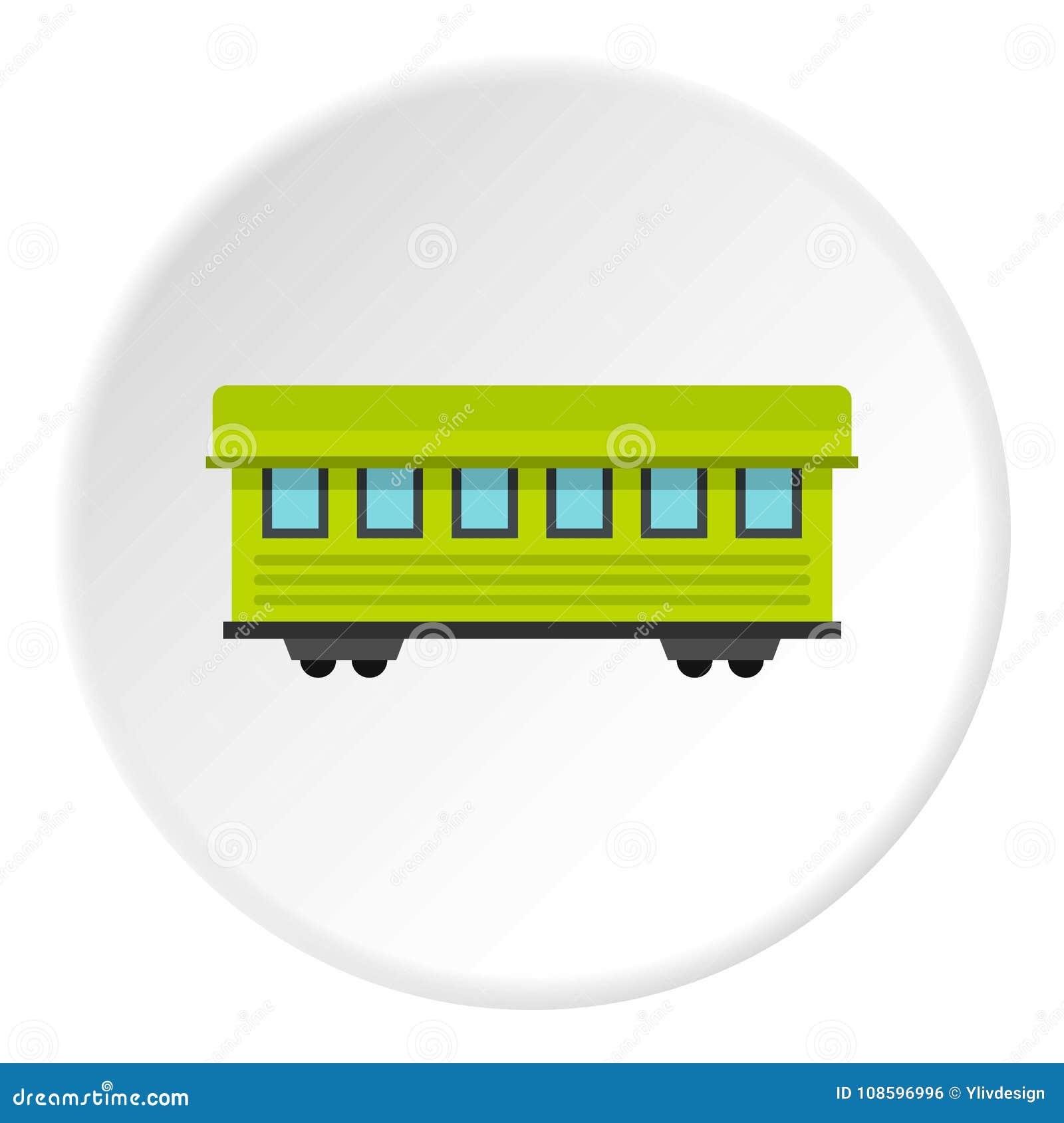 Passenger Train Car Icon Circle Stock Vector - Illustration of ...