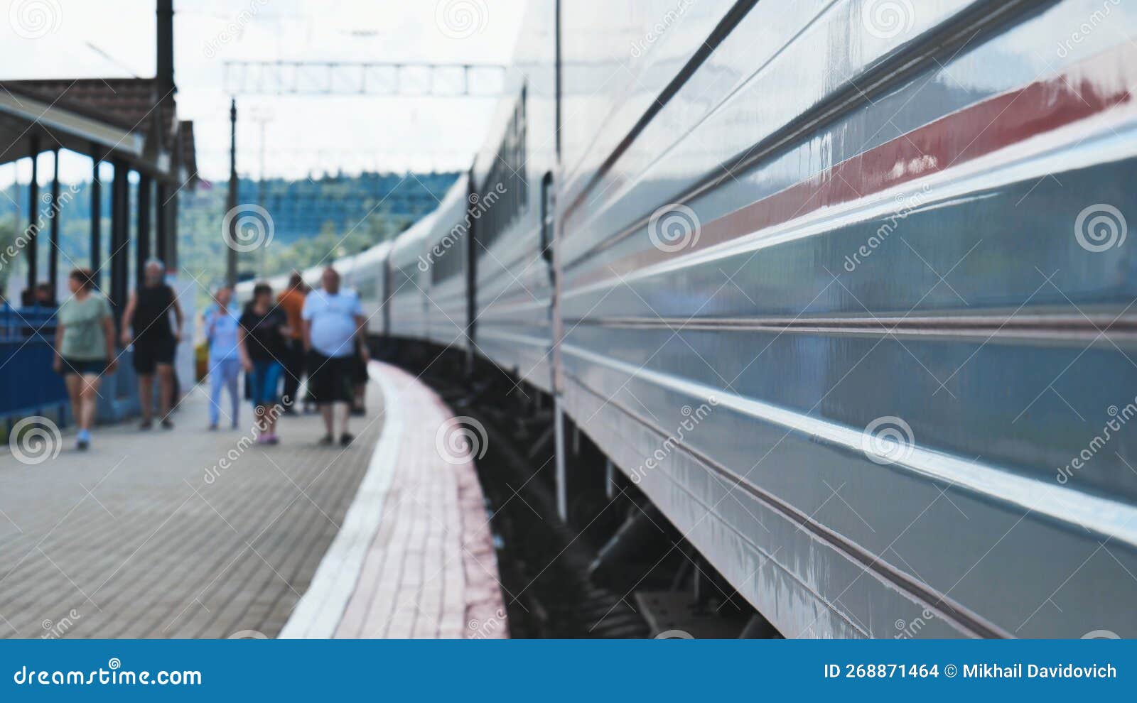 Passenger Train Carriage at the Railway Station in the City. Stock ...