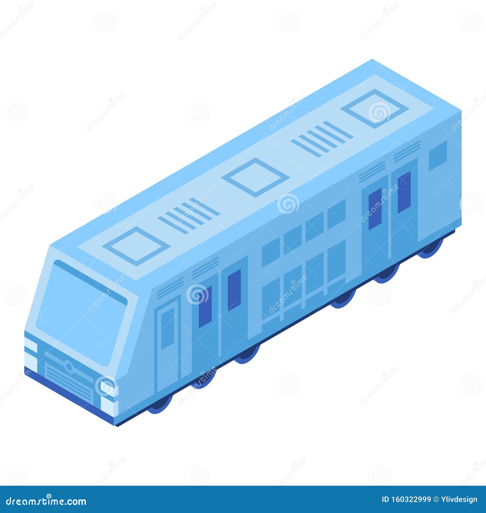 Passenger Train Icon, Isometric Style Stock Vector - Illustration of ...