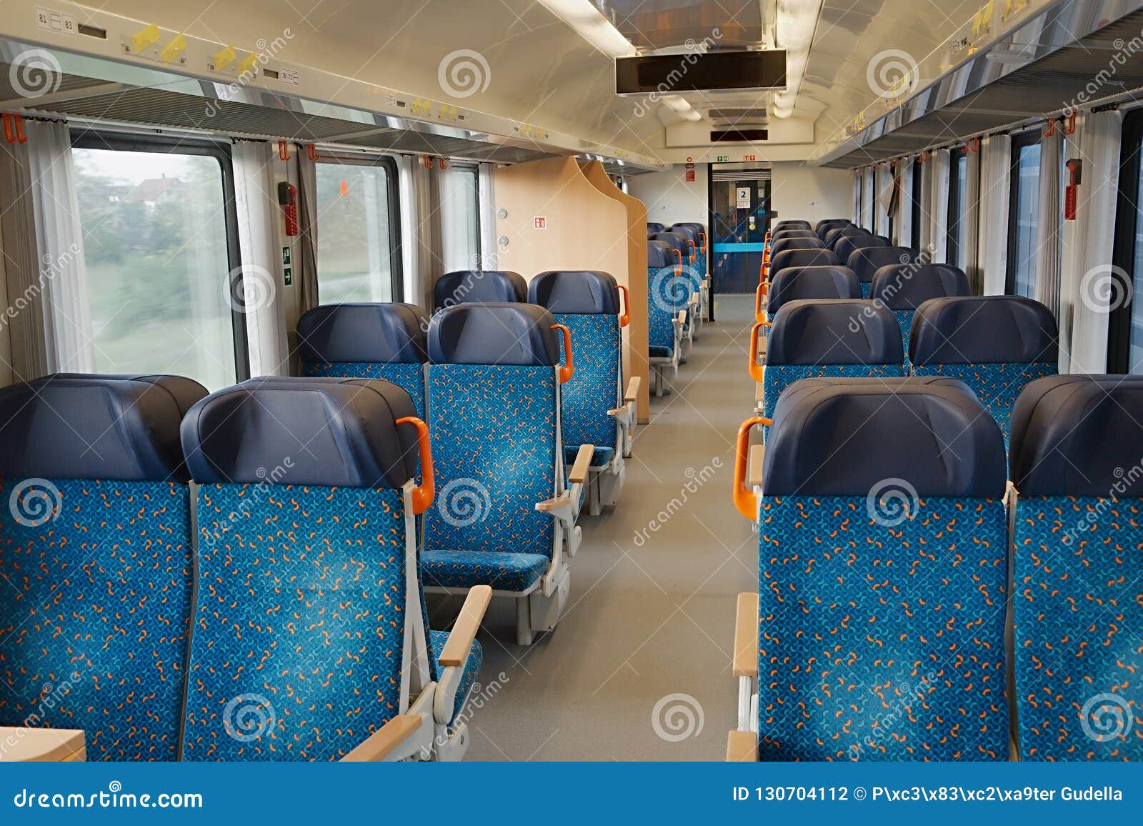 Passenger Train interior stock photo. Image of fast - 130704112