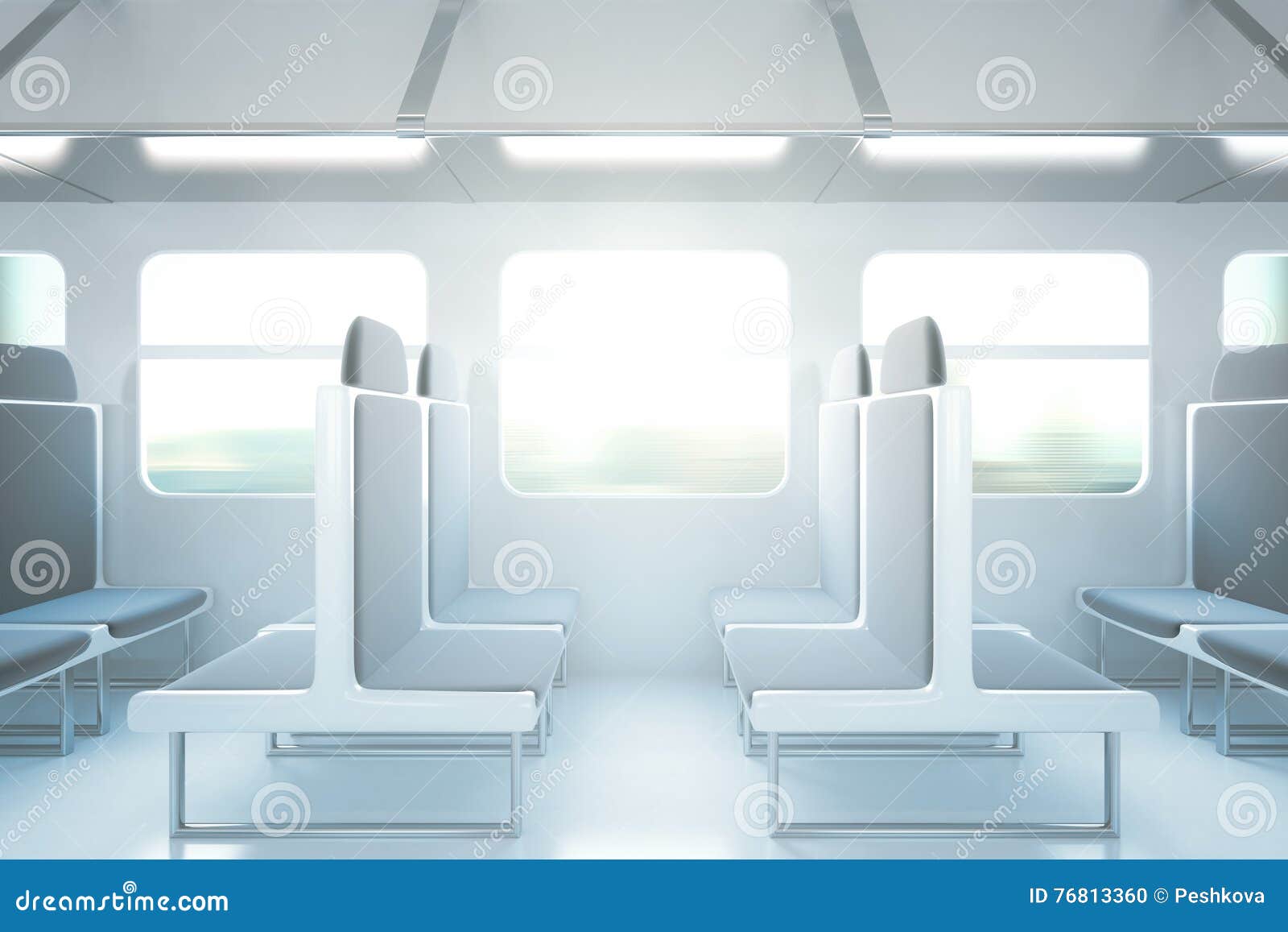 Passenger Train Interior Side Stock Illustration - Illustration of ...