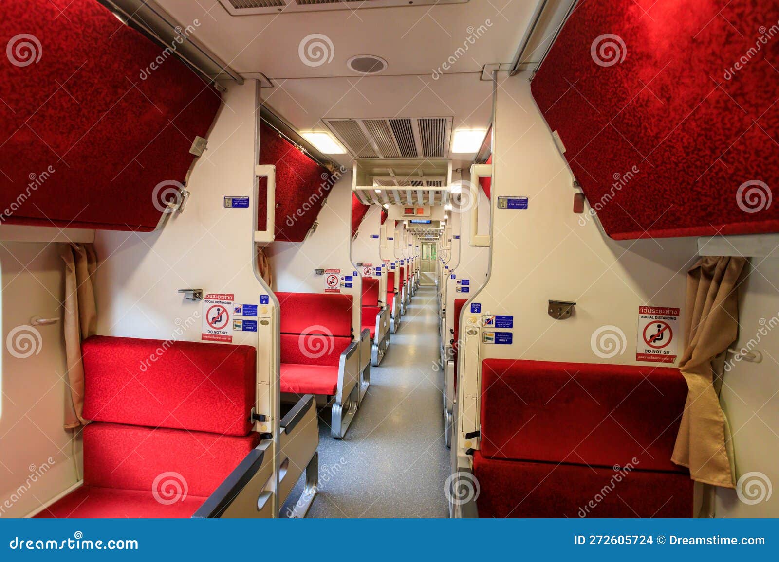 Passenger Train Interior Thailand Editorial Stock Image - Image of ...
