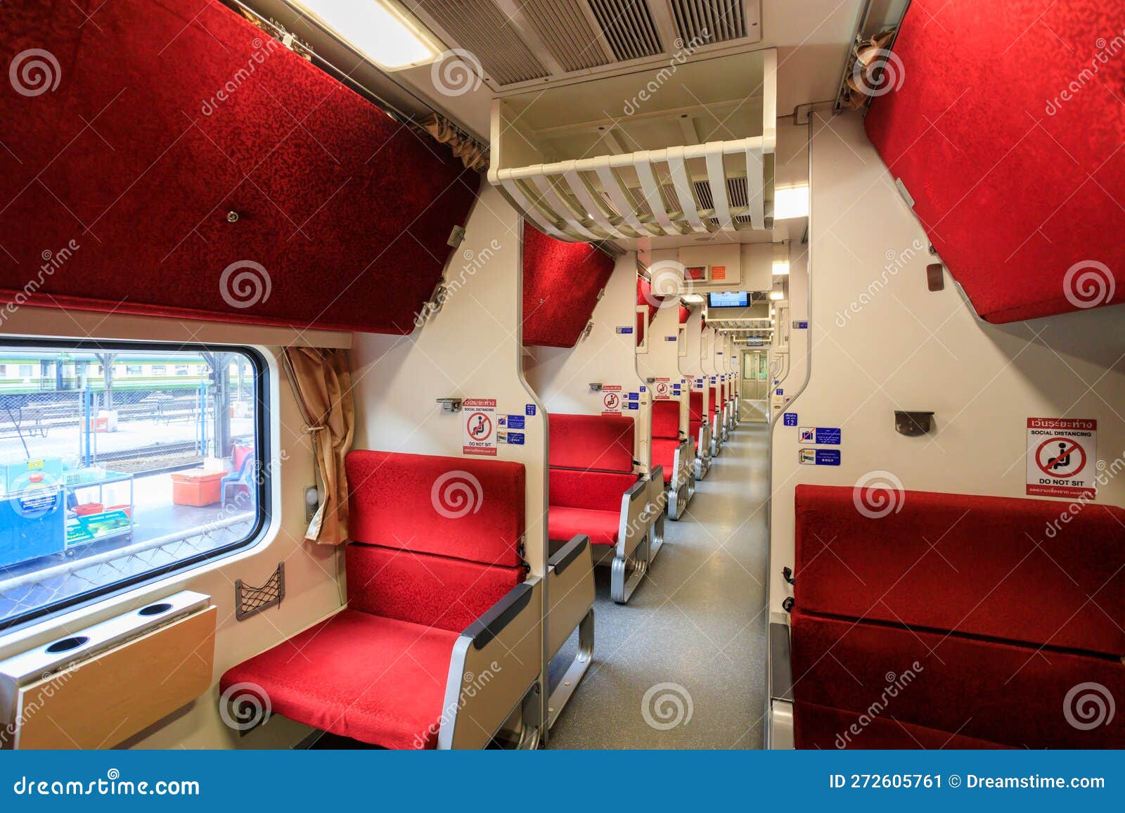 Passenger Train Interior Thailand Editorial Photo - Image of railroad ...