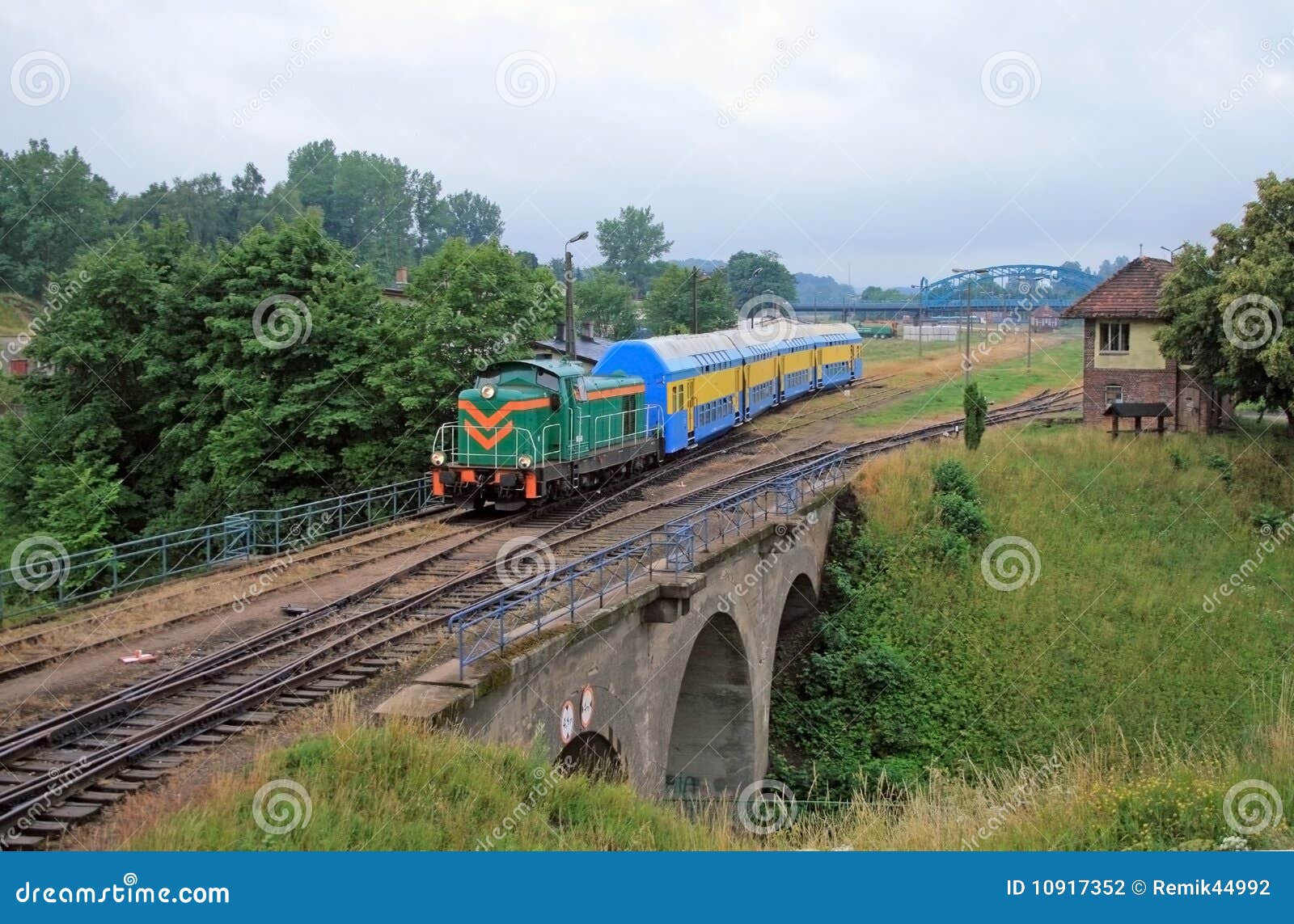 Passenger Train Leaving the Station Stock Photo - Image of locomotive ...
