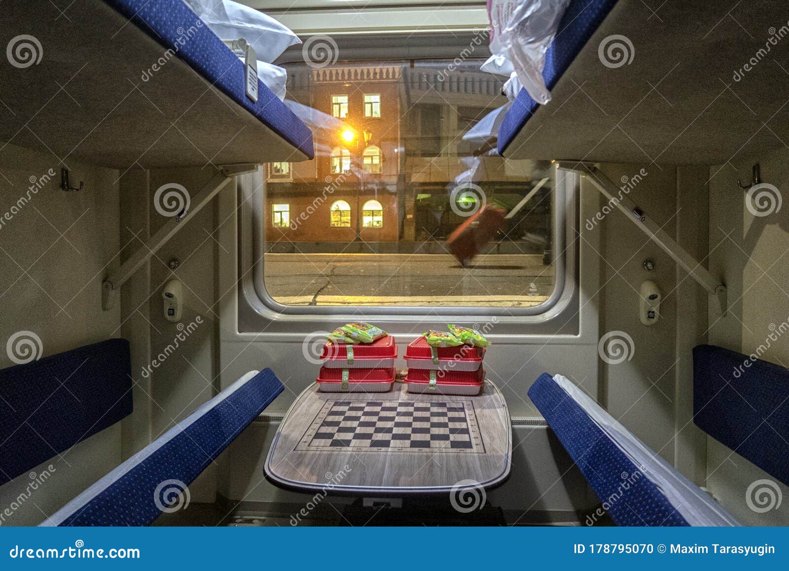 Passenger Train on the Railway. Railway Transport Stock Photo - Image ...