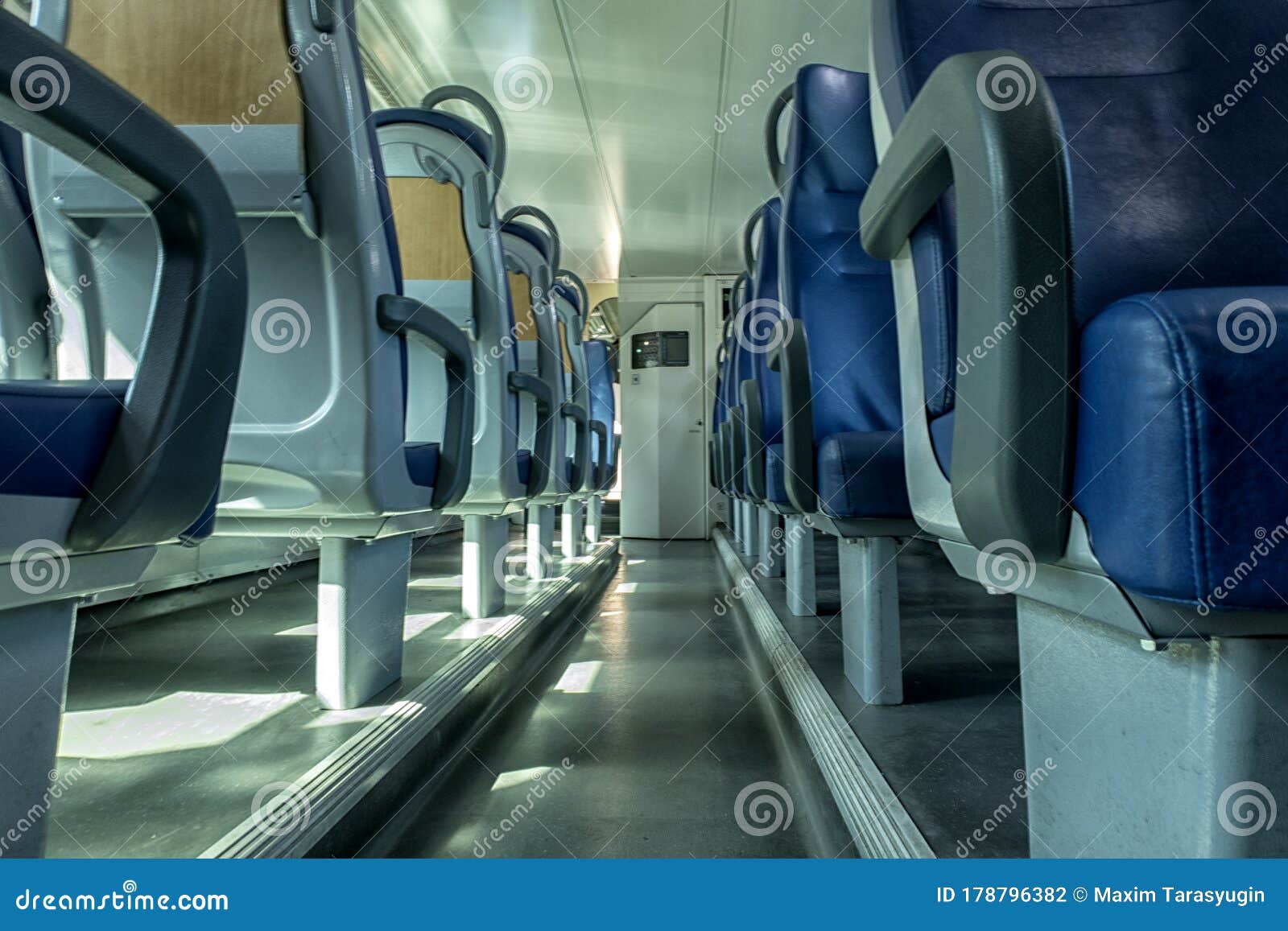 Passenger Train on the Railway. Railway Transport Stock Photo - Image ...