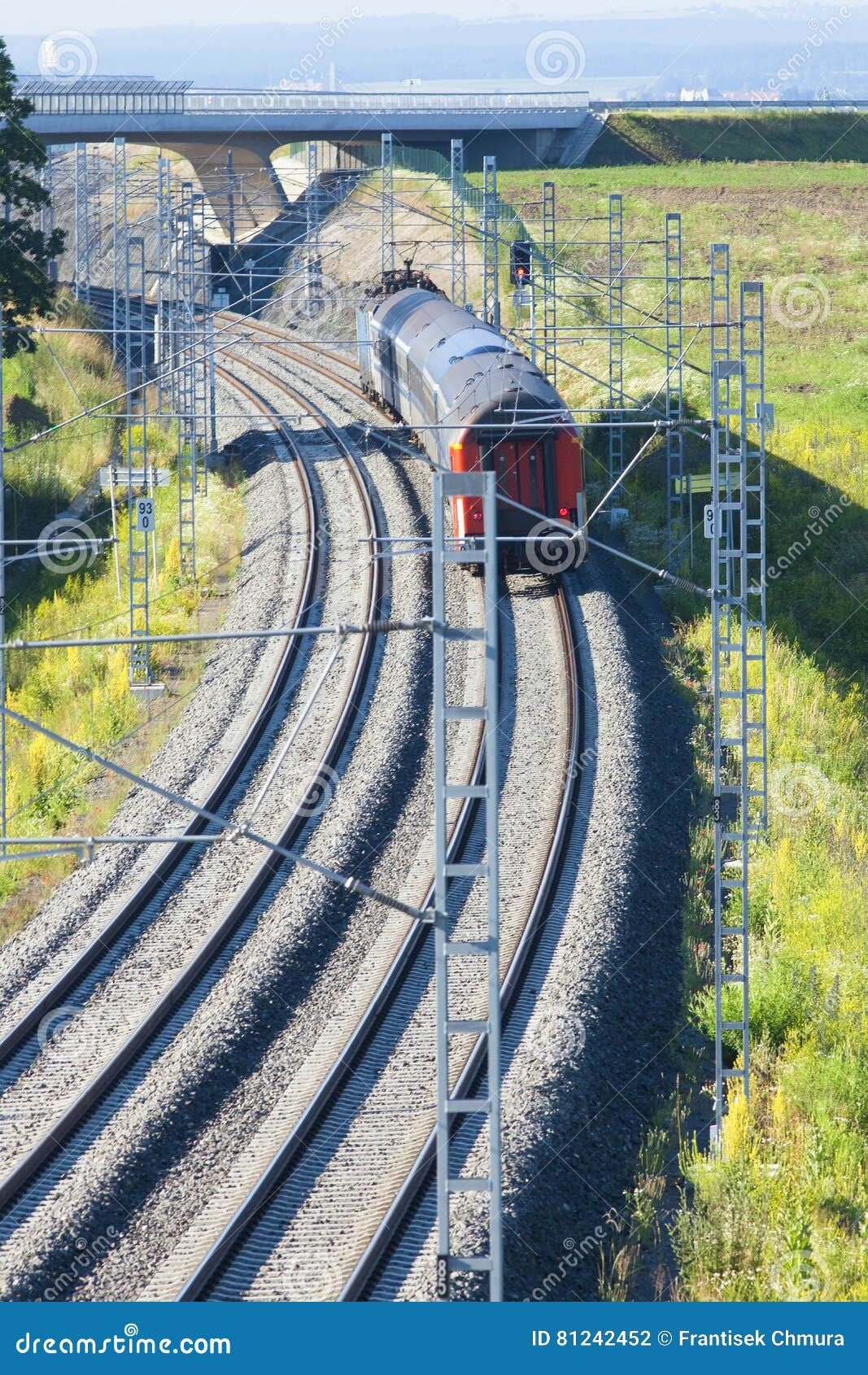 Passenger Train Riding through Countryside Stock Photo - Image of ...