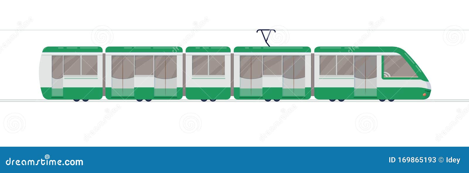 Passenger Train. Subway Transport Underground Train Vector Stock Vector ...