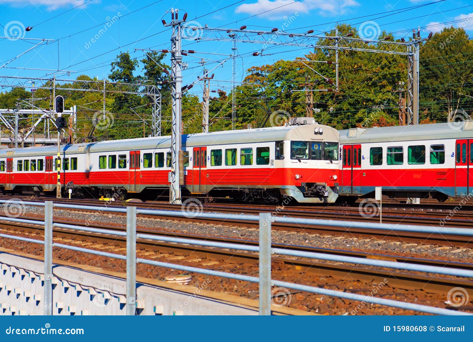 Passenger Trains in Finland Stock Photo - Image of route, electric ...
