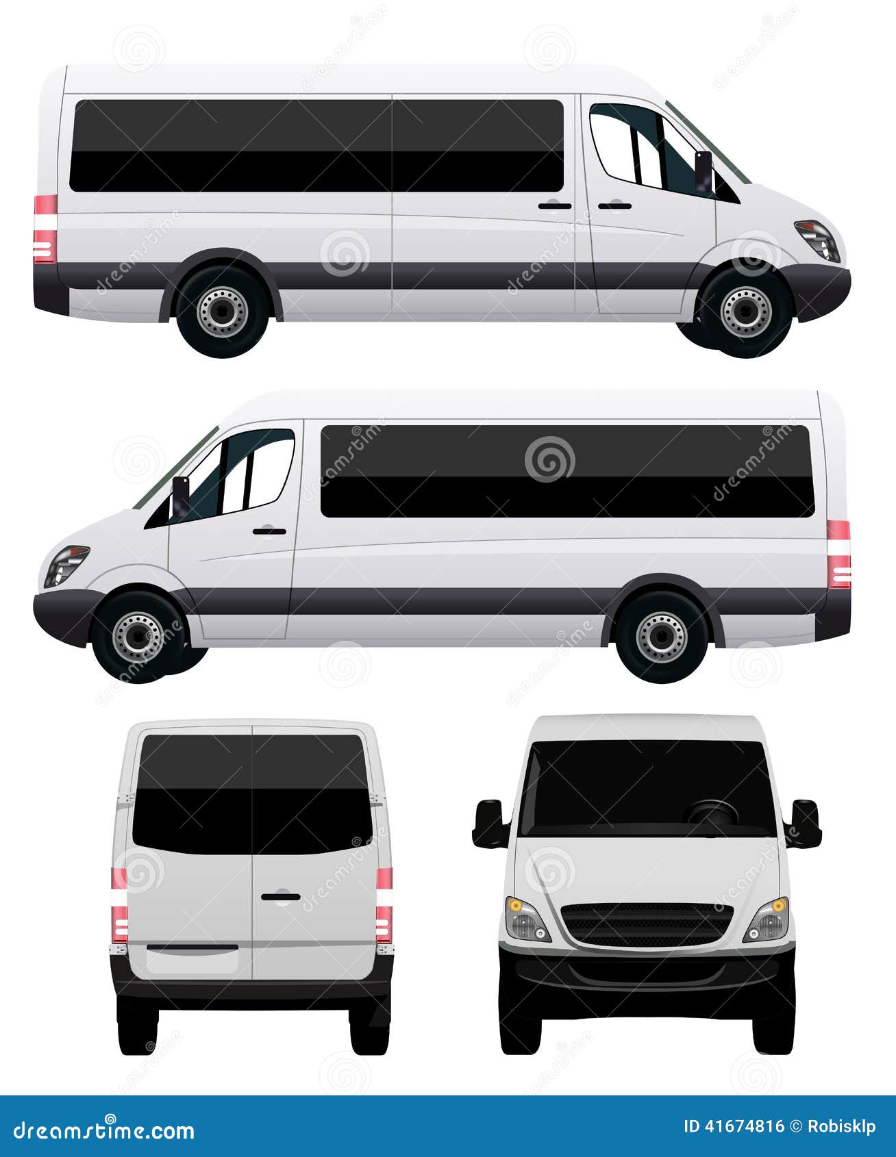 Passenger Van - Minibus stock vector. Illustration of cargo - 41674816