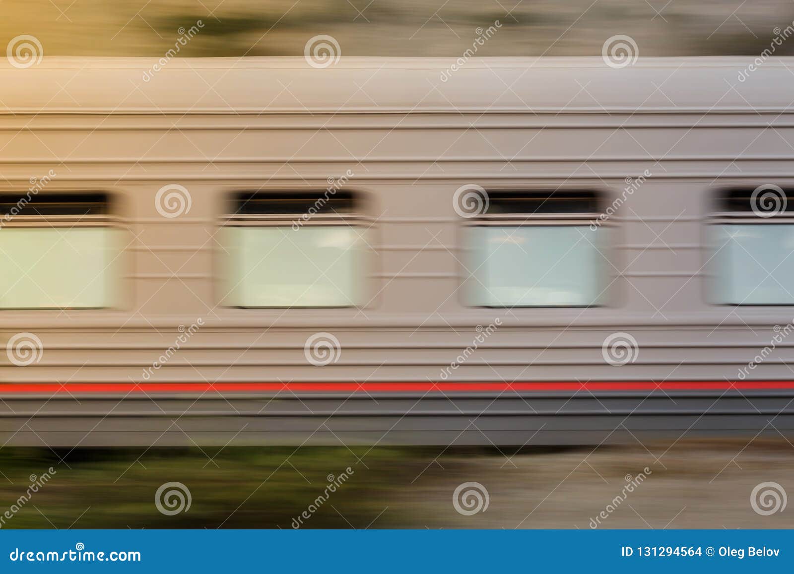 Passenger Wagon of a High-speed Train. Motion Blur Stock Photo - Image ...