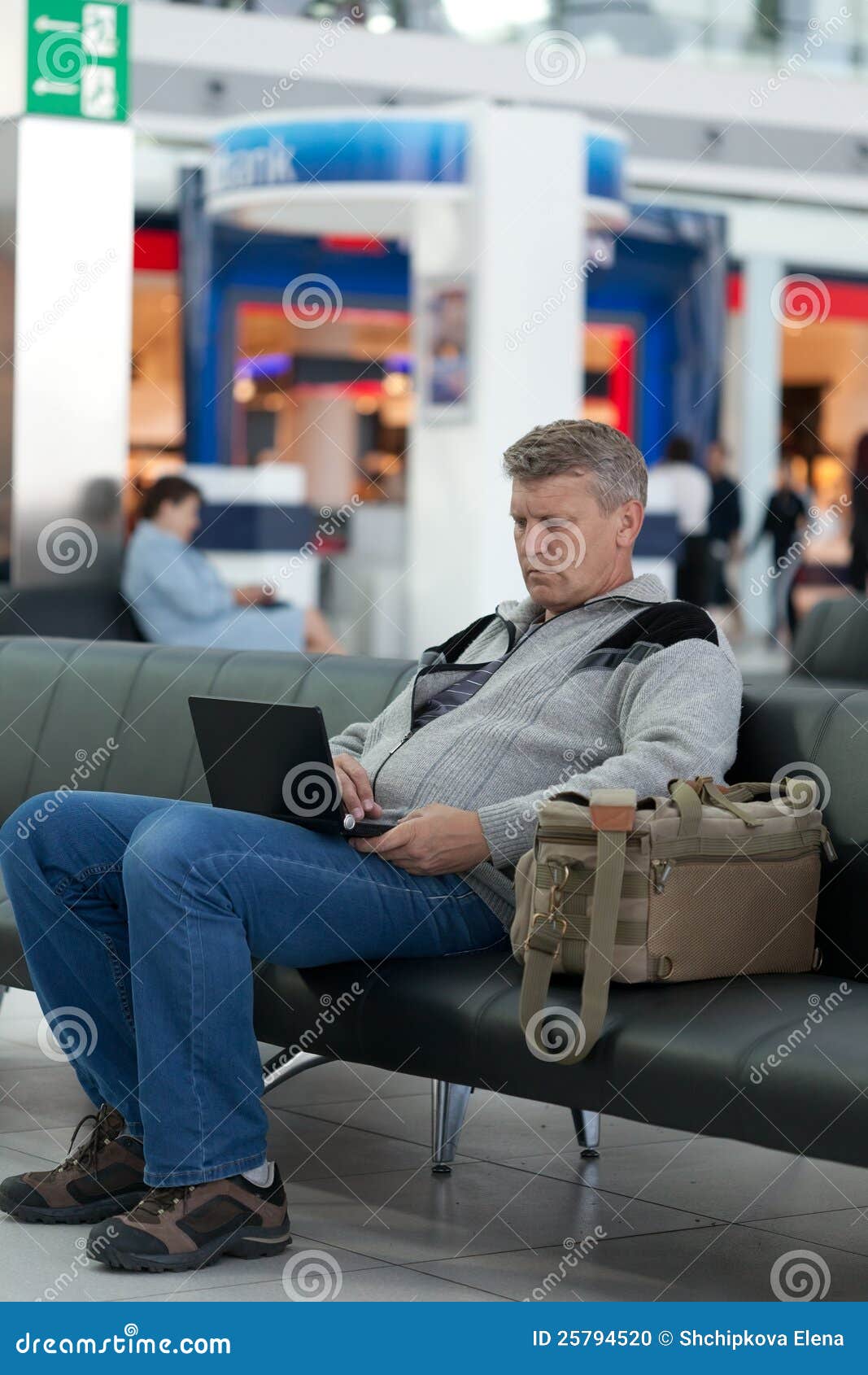 Passenger Waiting for Flight Stock Photo - Image of traveler, people ...