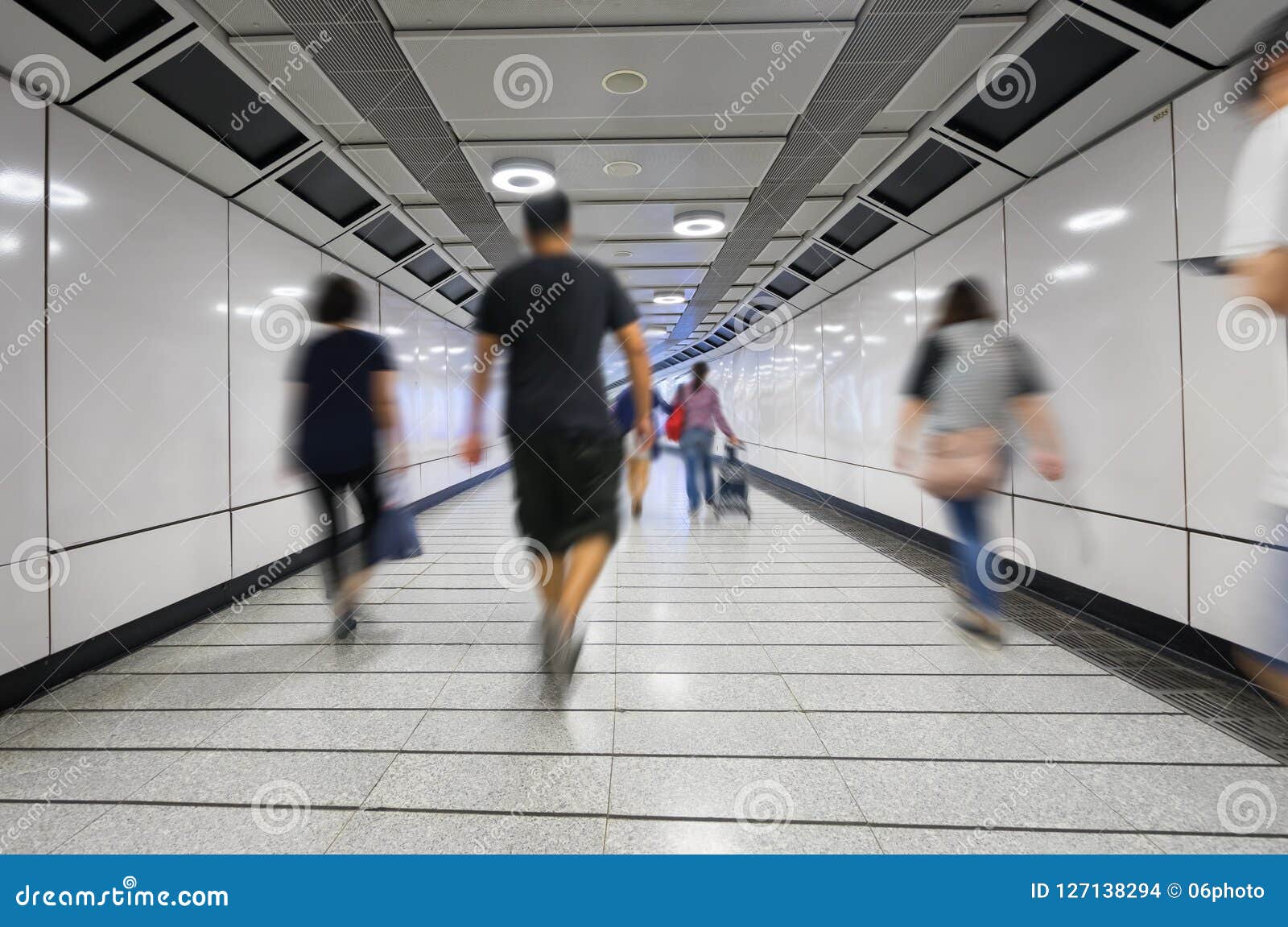 Passenger Walking in Subway Stock Photo - Image of interior, hall ...