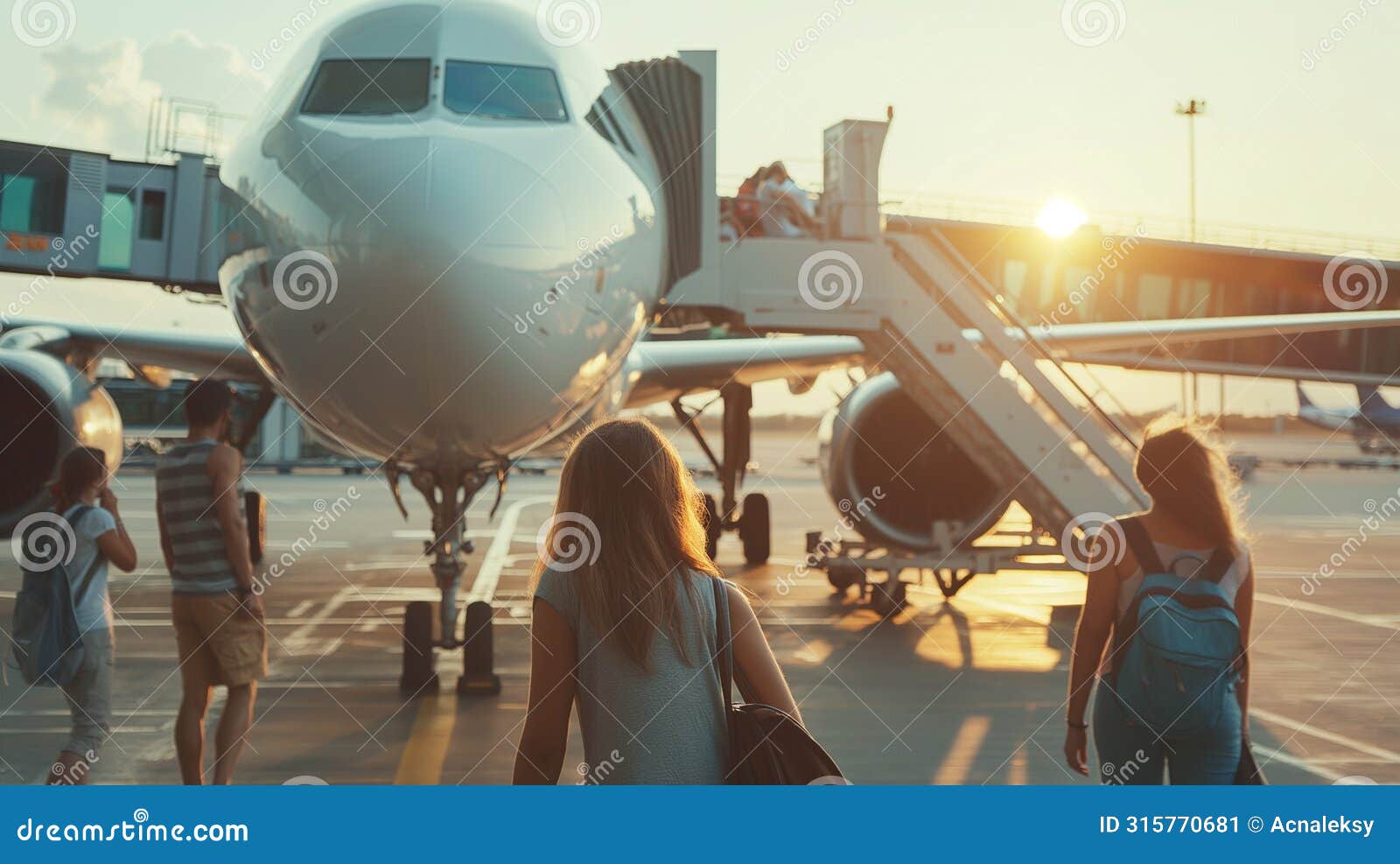 Passengers and Airplanes in Airport, Airplane Transportation Stock ...
