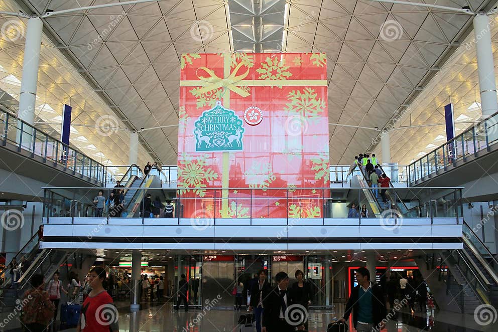 Passengers in the Airport Main Lobby Editorial Photography - Image of ...