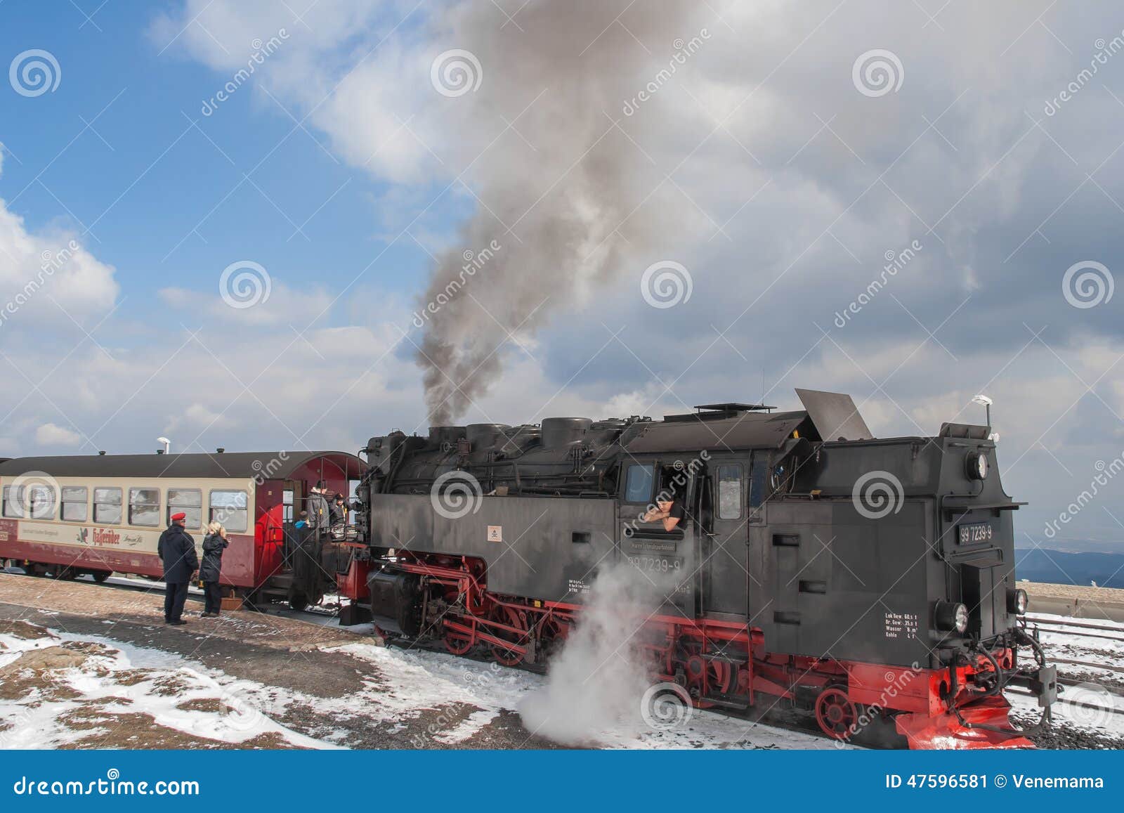 Passengers Boarding the Historic Steam Train in the Harz Editorial ...