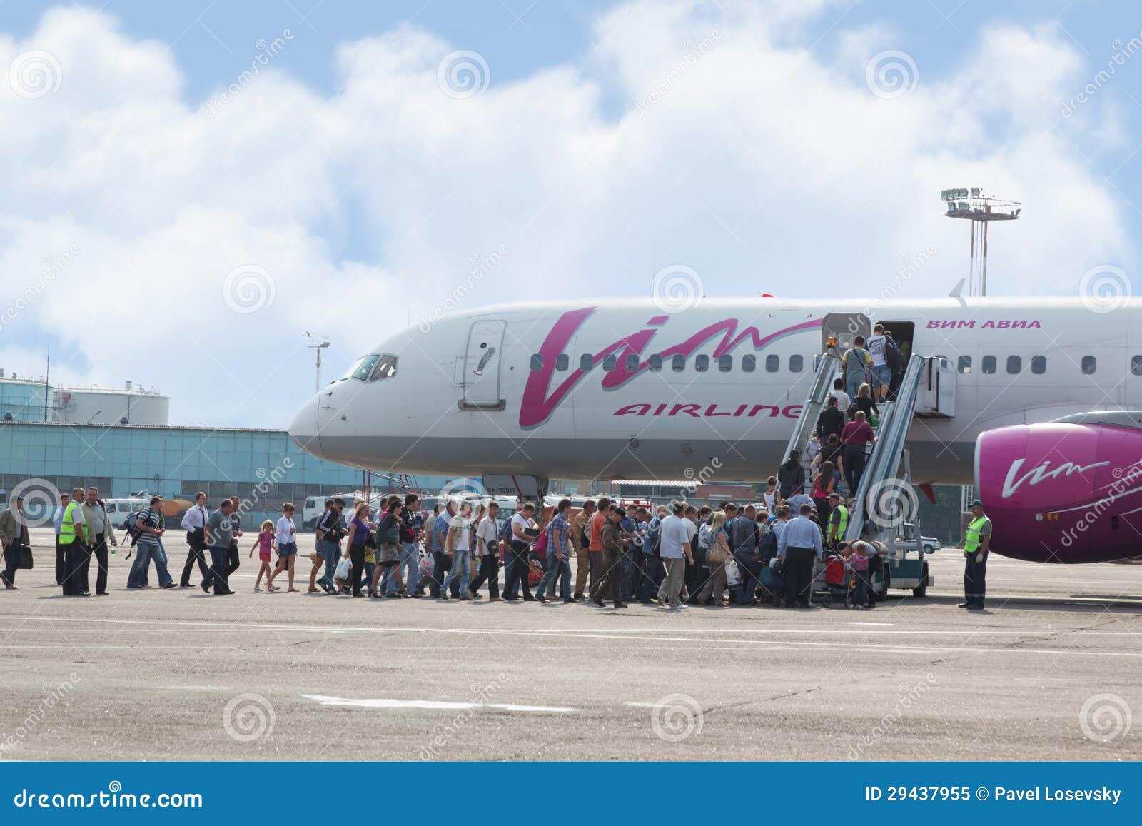 Passengers at Boarding To Plane of Vim Avia Airline Editorial Image ...