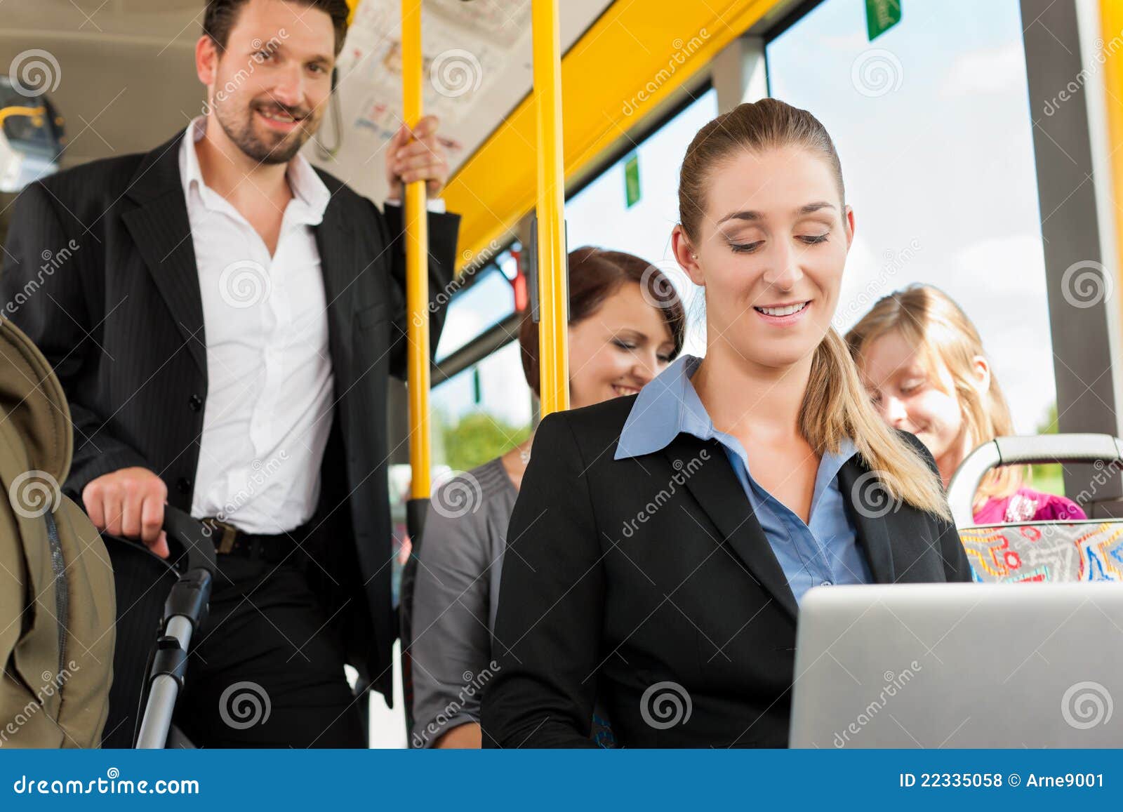 Passengers in a bus stock photo. Image of group, chatting - 22335058