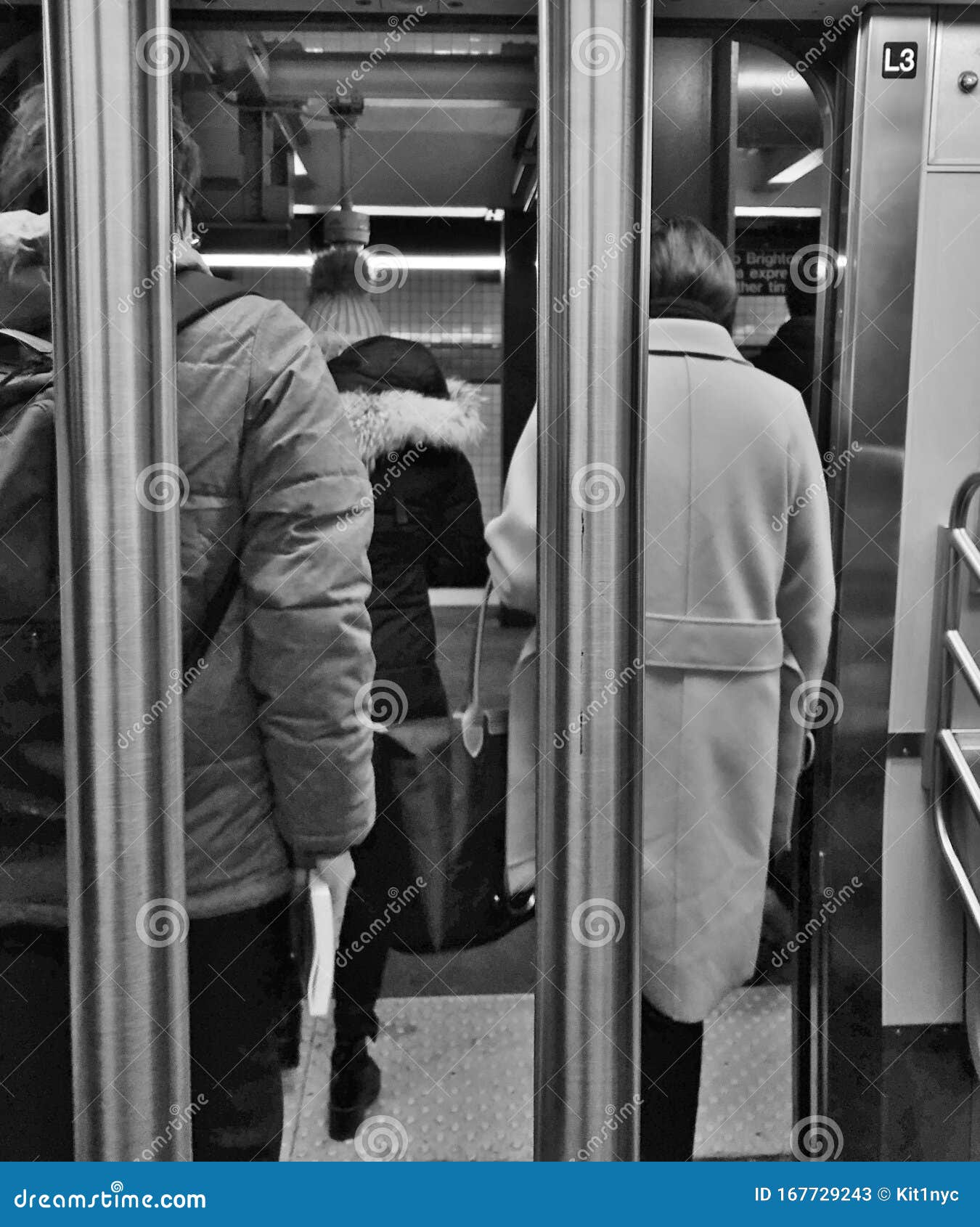 Passengers Exiting Train New York MTA Subway Editorial Stock Photo ...