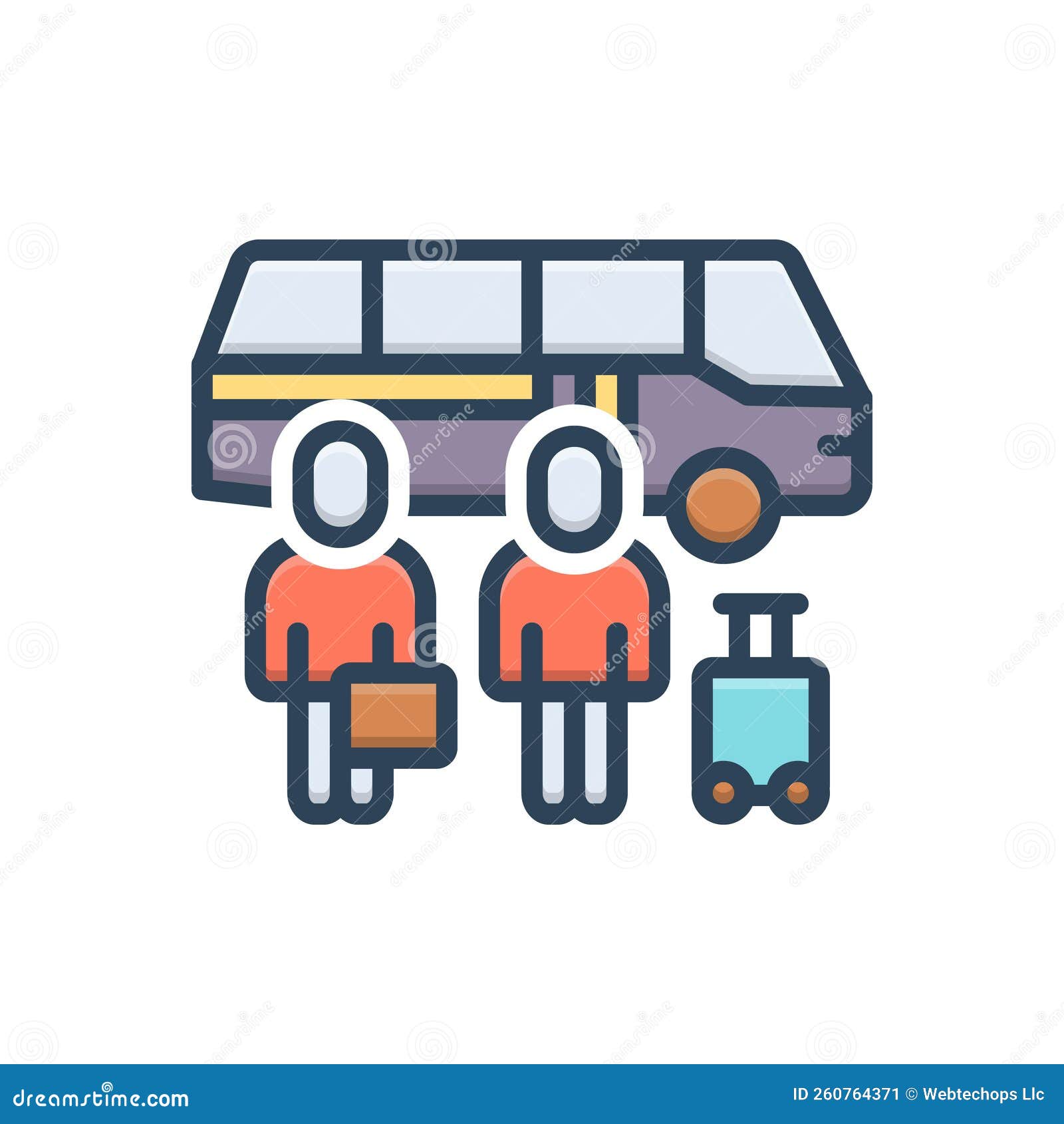 Color Illustration Icon for Passengers, Wayfaring and Migratory Stock ...