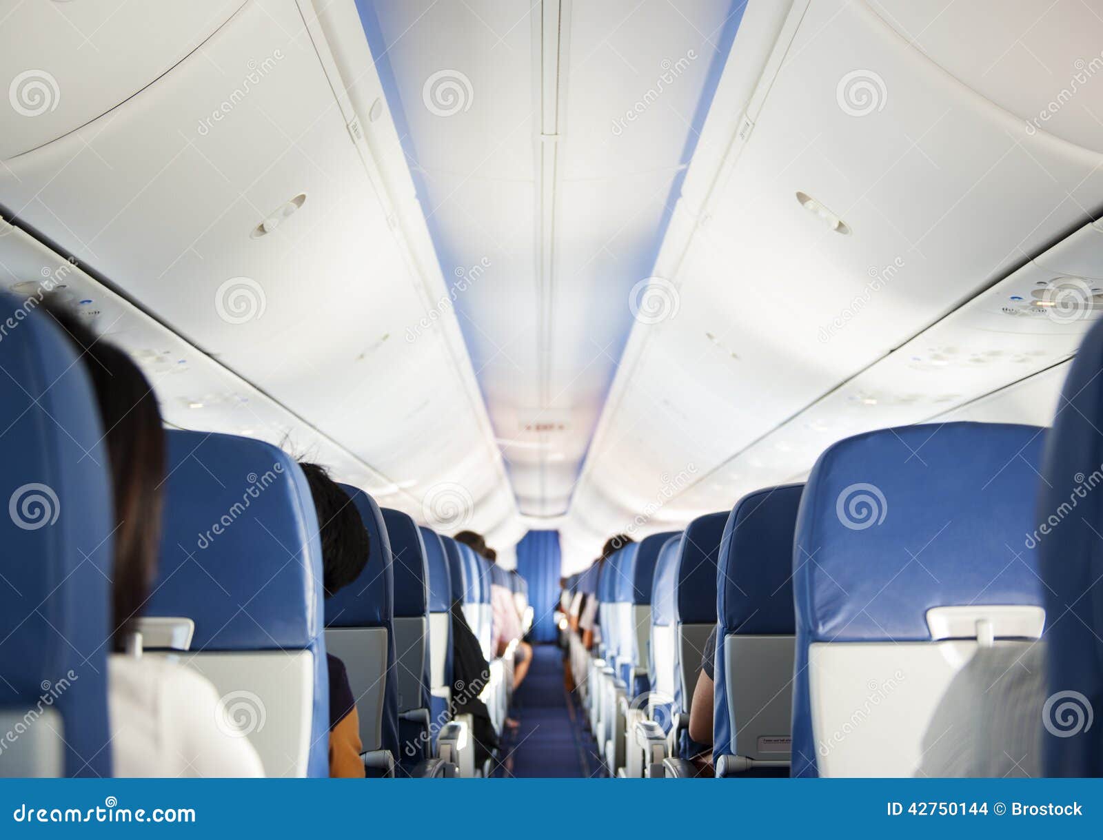 Passengers Inside the Cabin Stock Photo - Image of flying, plane: 42750144