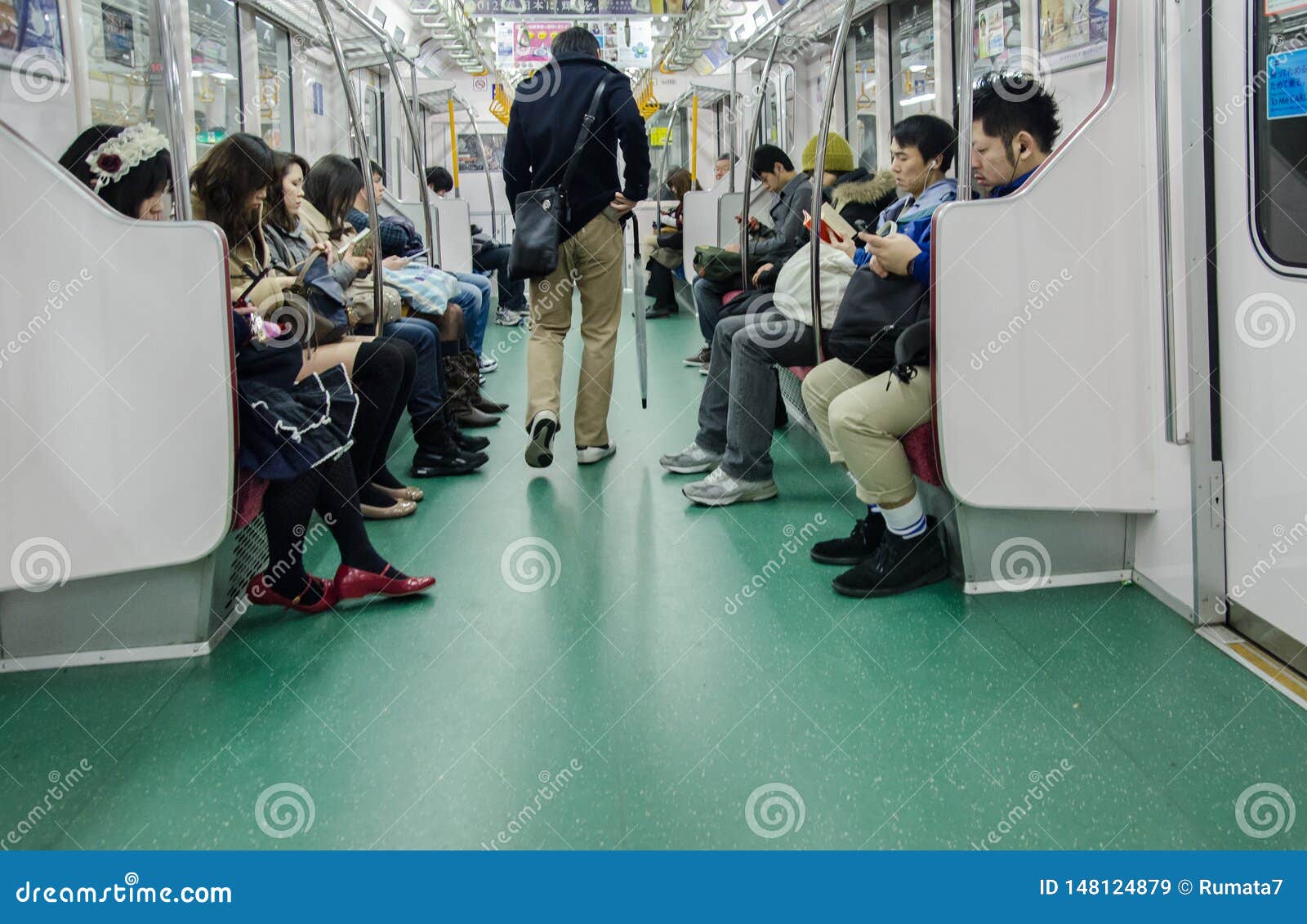 Passengers Inside JR Subway Line Editorial Stock Image - Image of ...