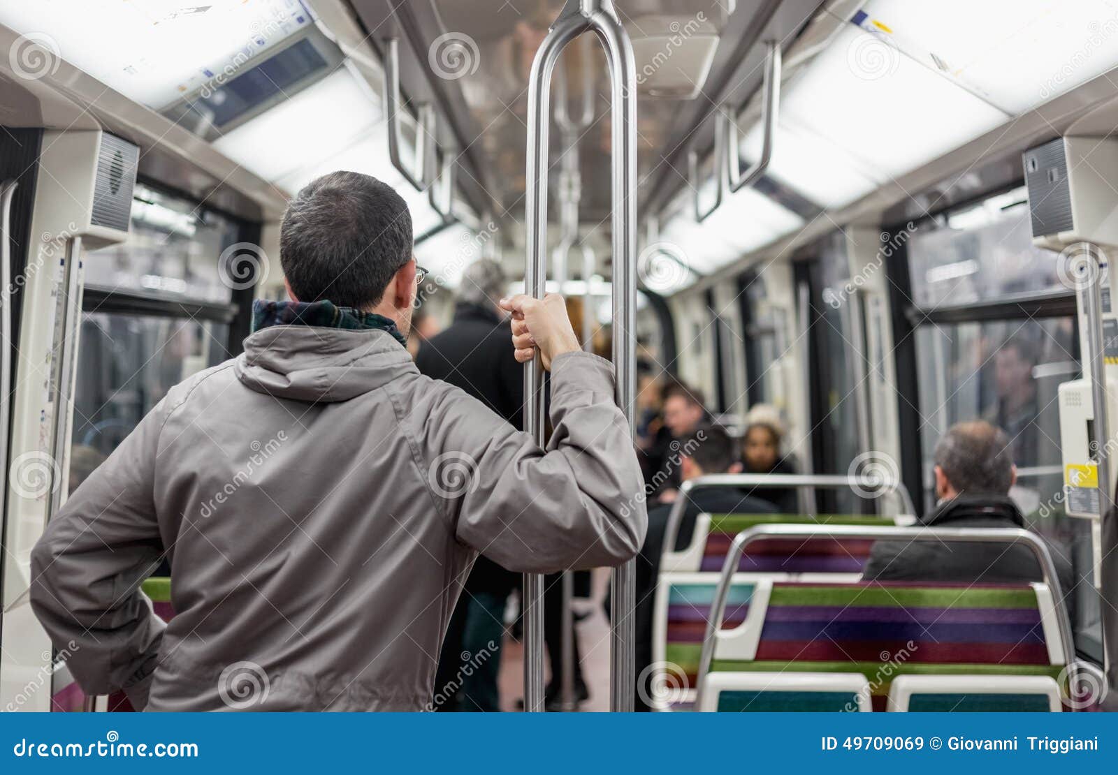 Passengers Inside Metro Subway Train Editorial Stock Image - Image of ...