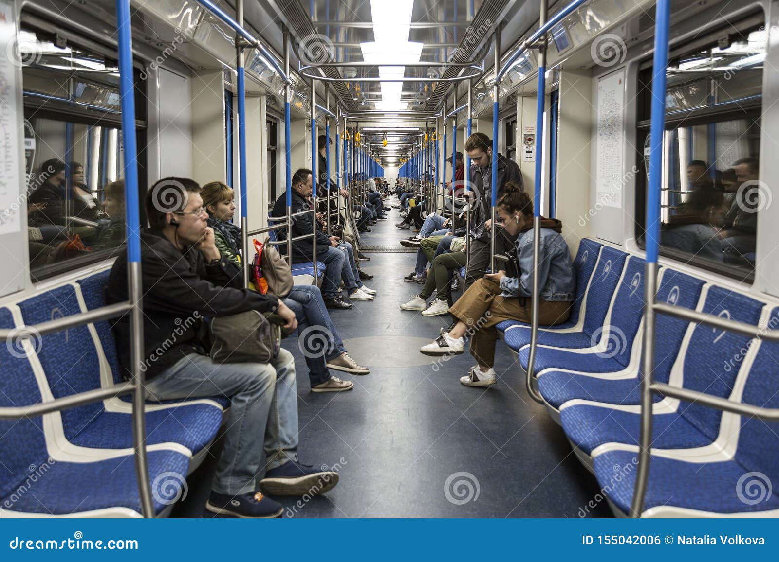 Passengers of the Moscow Metro Train, Moscow Editorial Photo - Image of ...