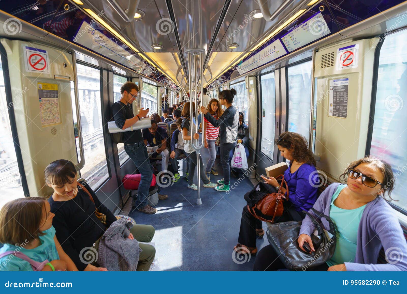 Passengers in Paris Metropolitain Train Editorial Image - Image of ...