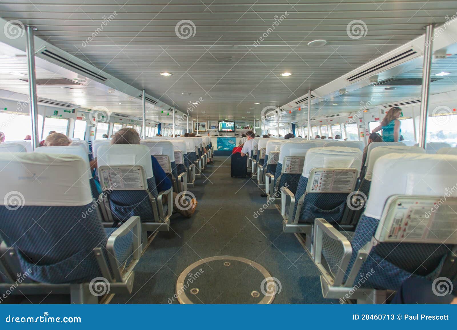 Passengers on the Passenger Deck on Board Editorial Stock Photo - Image ...