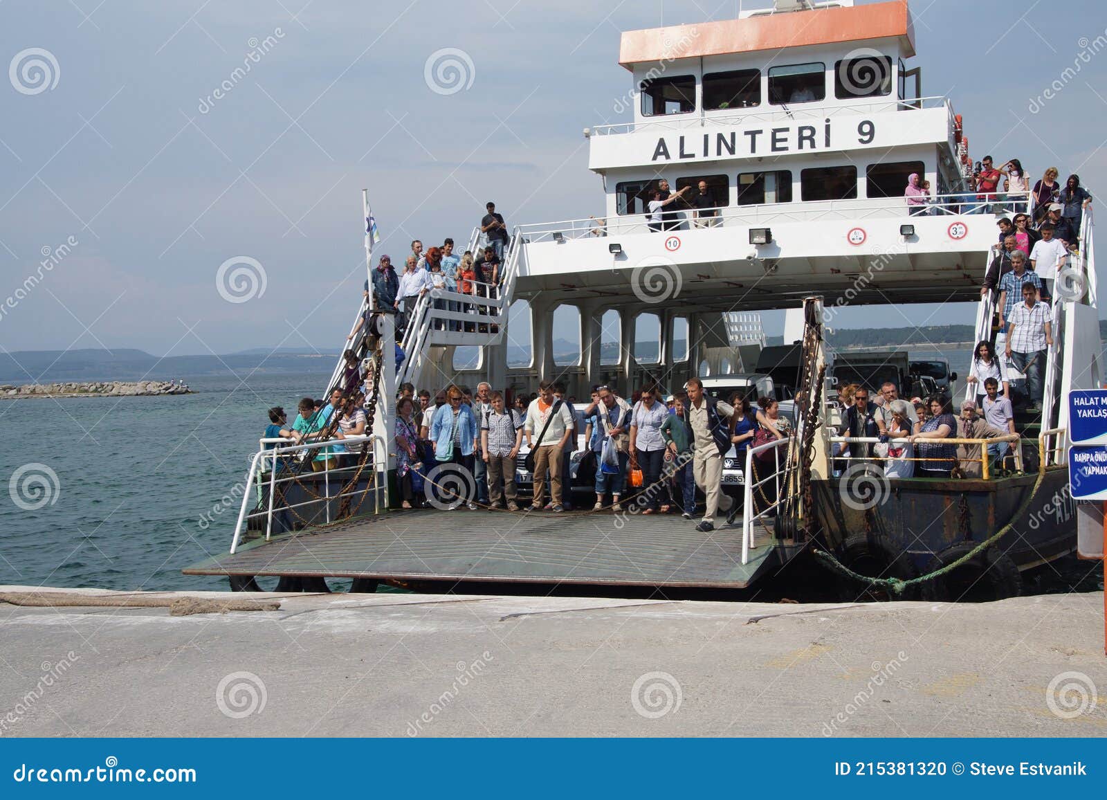 Passengers Prepare To Disembark Editorial Image - Image of ferry ...