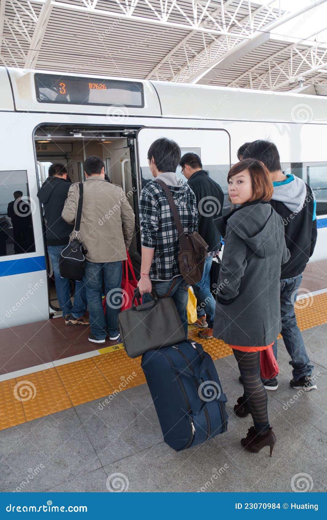 Passengers Prepare on the Train Editorial Stock Image - Image of rail ...