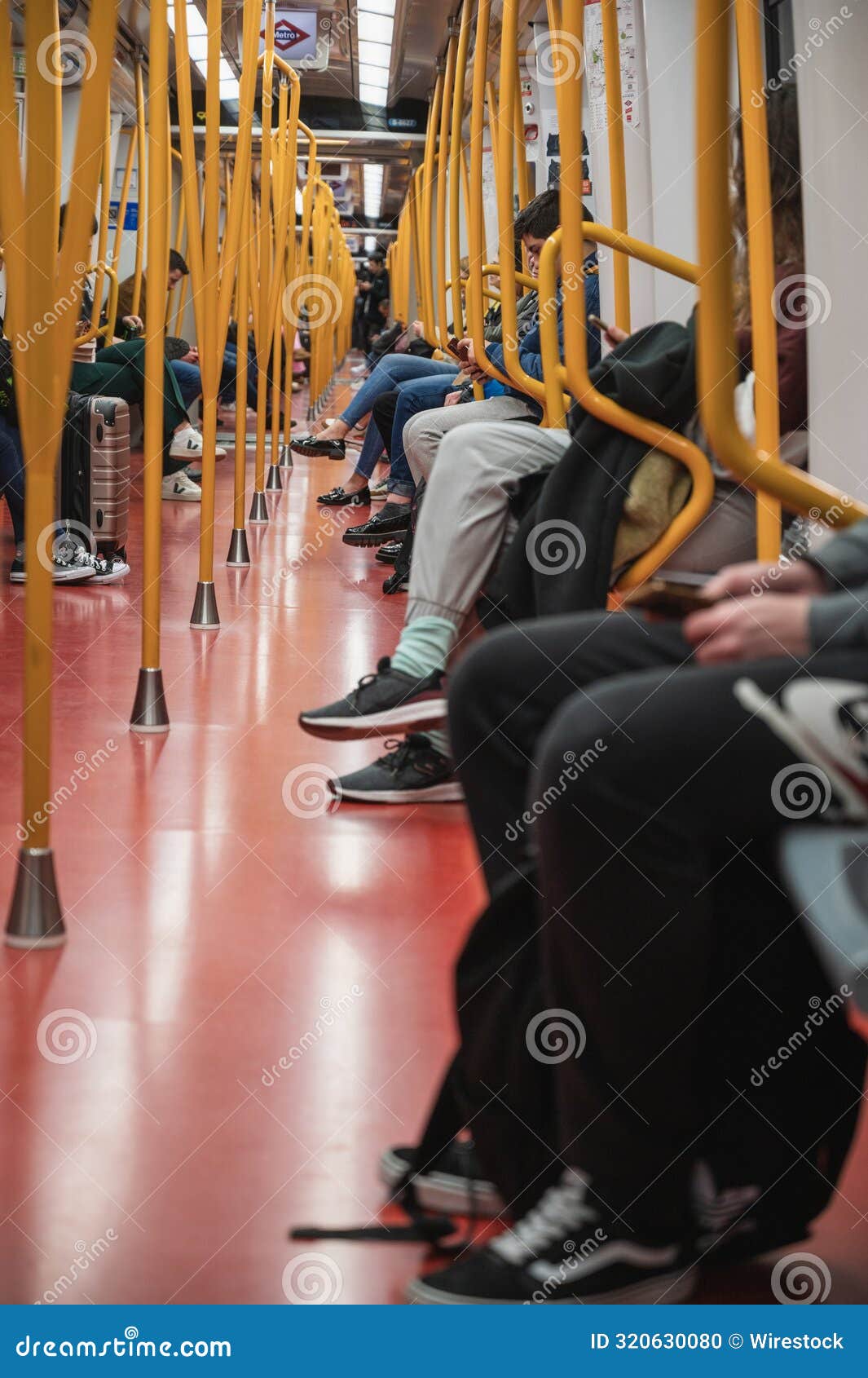 People Sitting in a Subway Train Editorial Image - Image of sitting ...