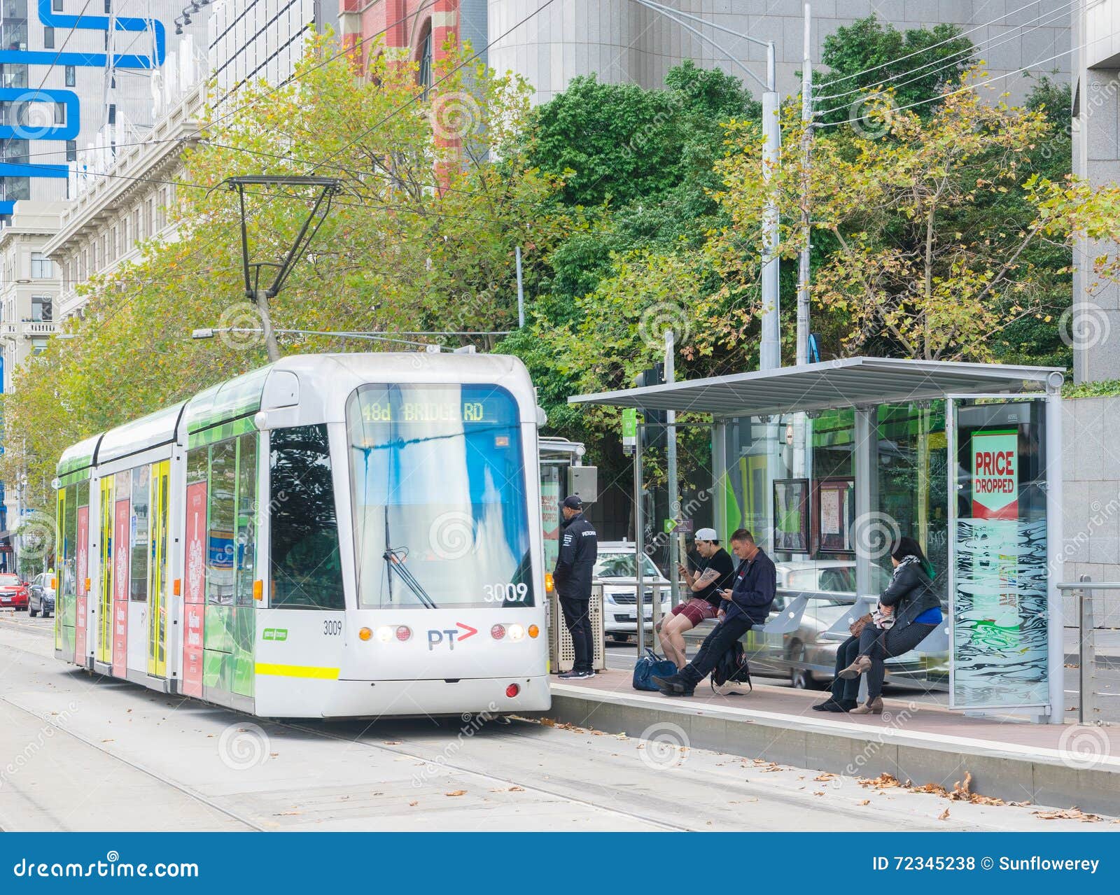 Passengers in tram station editorial stock photo. Image of australia ...