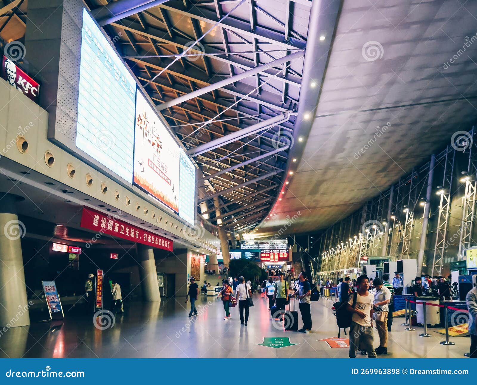 Passengers are Using Nanjing Train Station Service Editorial Stock ...