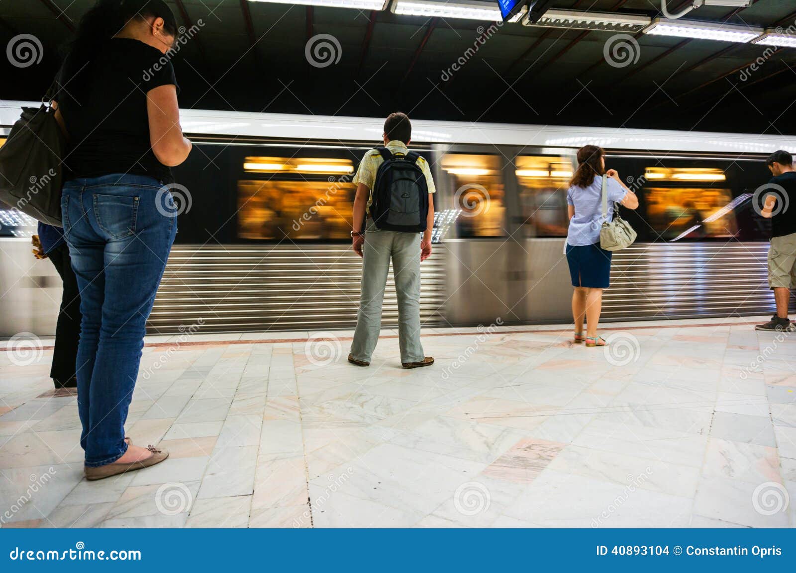 Passengers Waiting for Train Editorial Stock Image - Image of speed ...