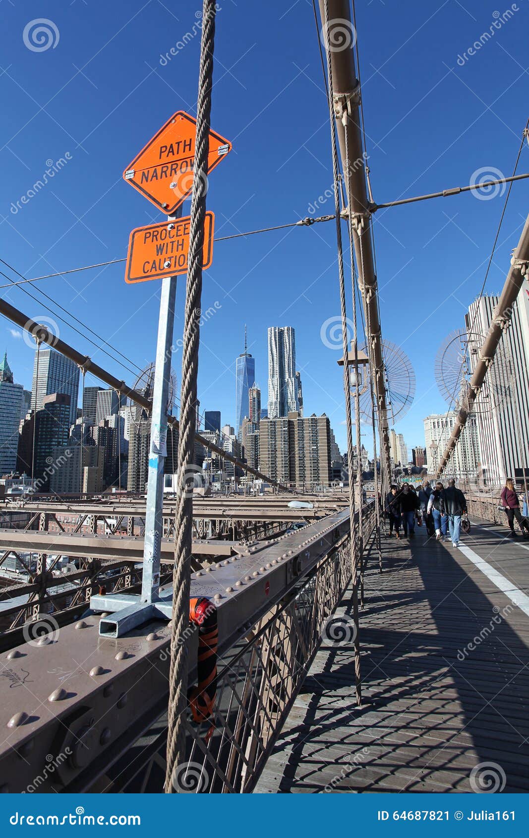 Passerelle De Brooklyn, New York, Etats-Unis Photo éditorial - Image du ...