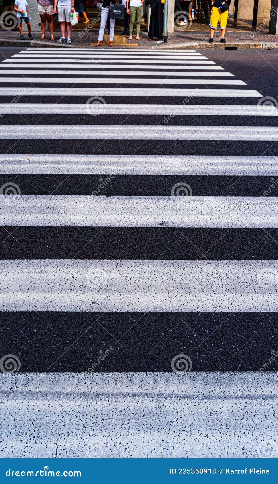 Passersby Waiting with Crosswalk. Crosswalk Stock Photo - Image of ...