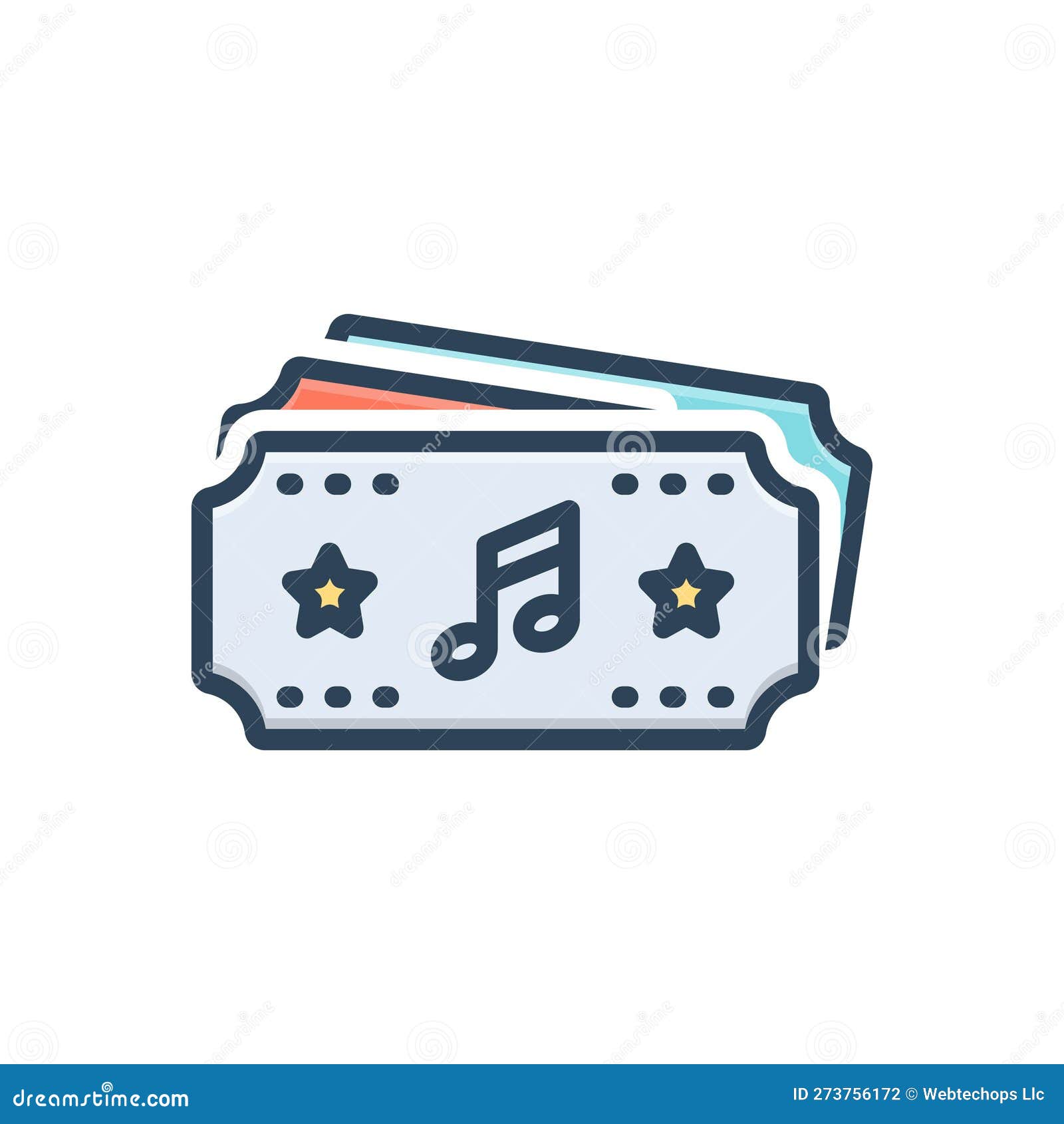 Color Illustration Icon for Passes, Ticket and Label Stock Illustration ...