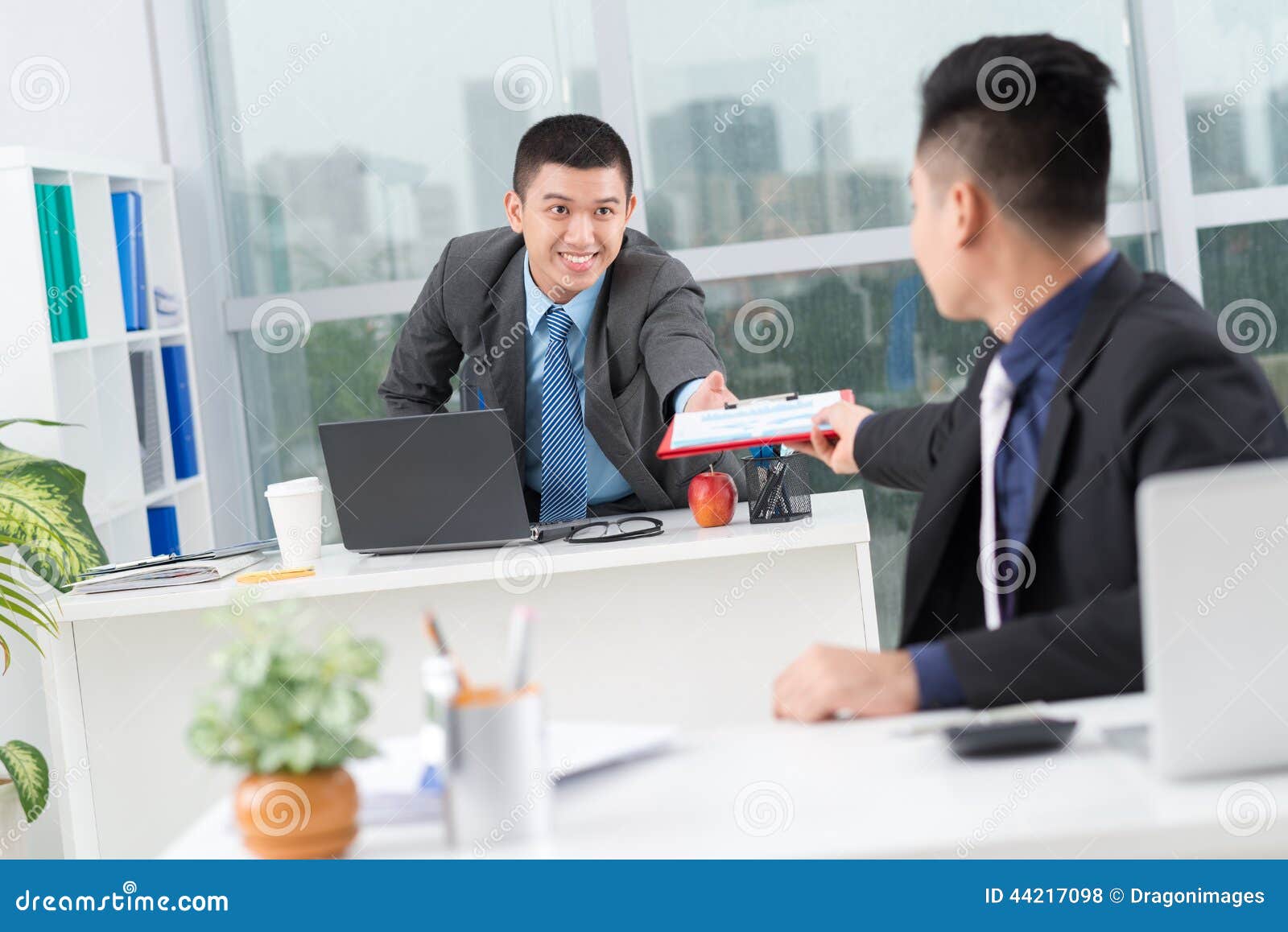 Passing document stock photo. Image of giving, focus - 44217098