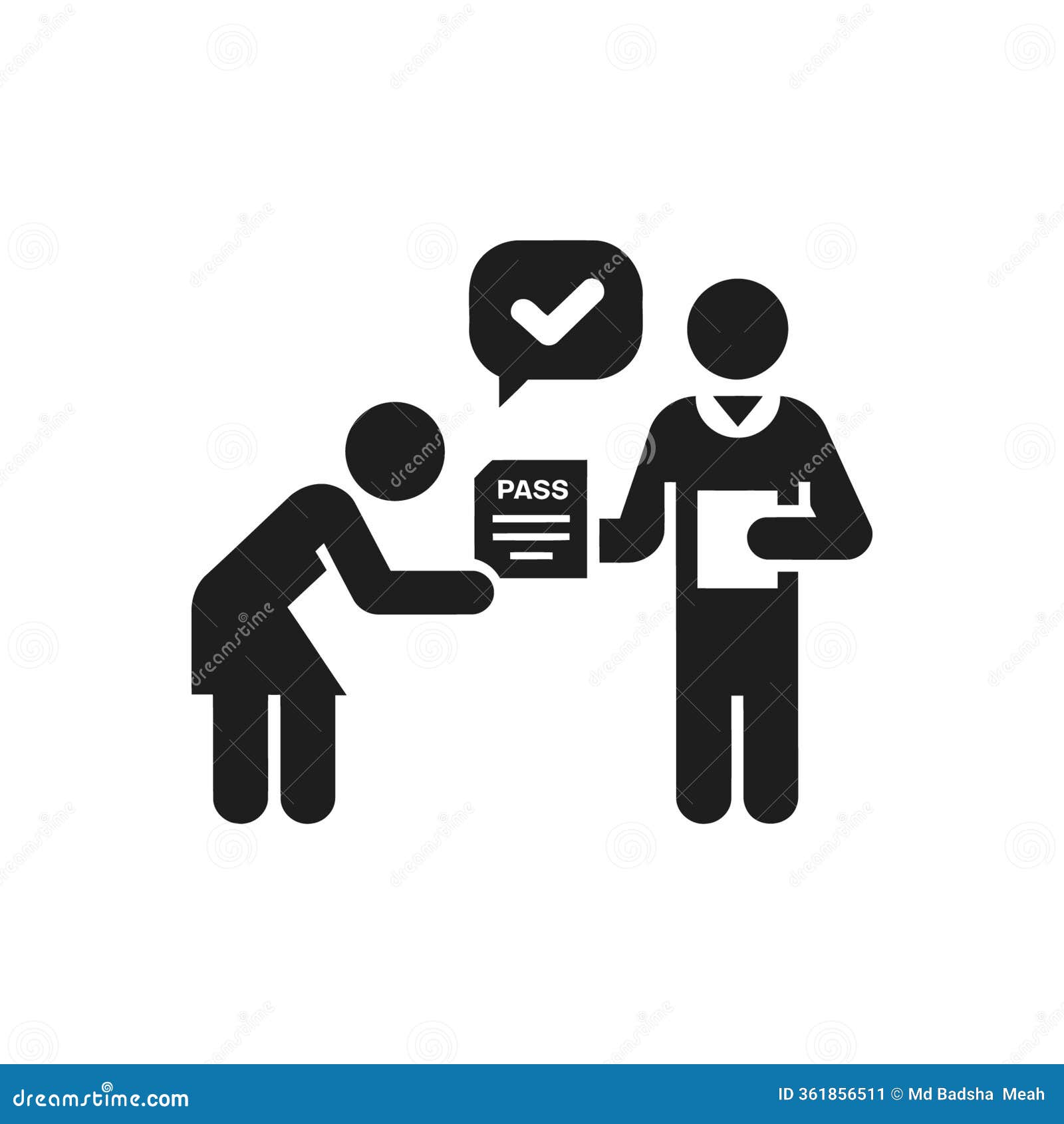 Passing Exam Icon stock vector. Illustration of vector - 361856511